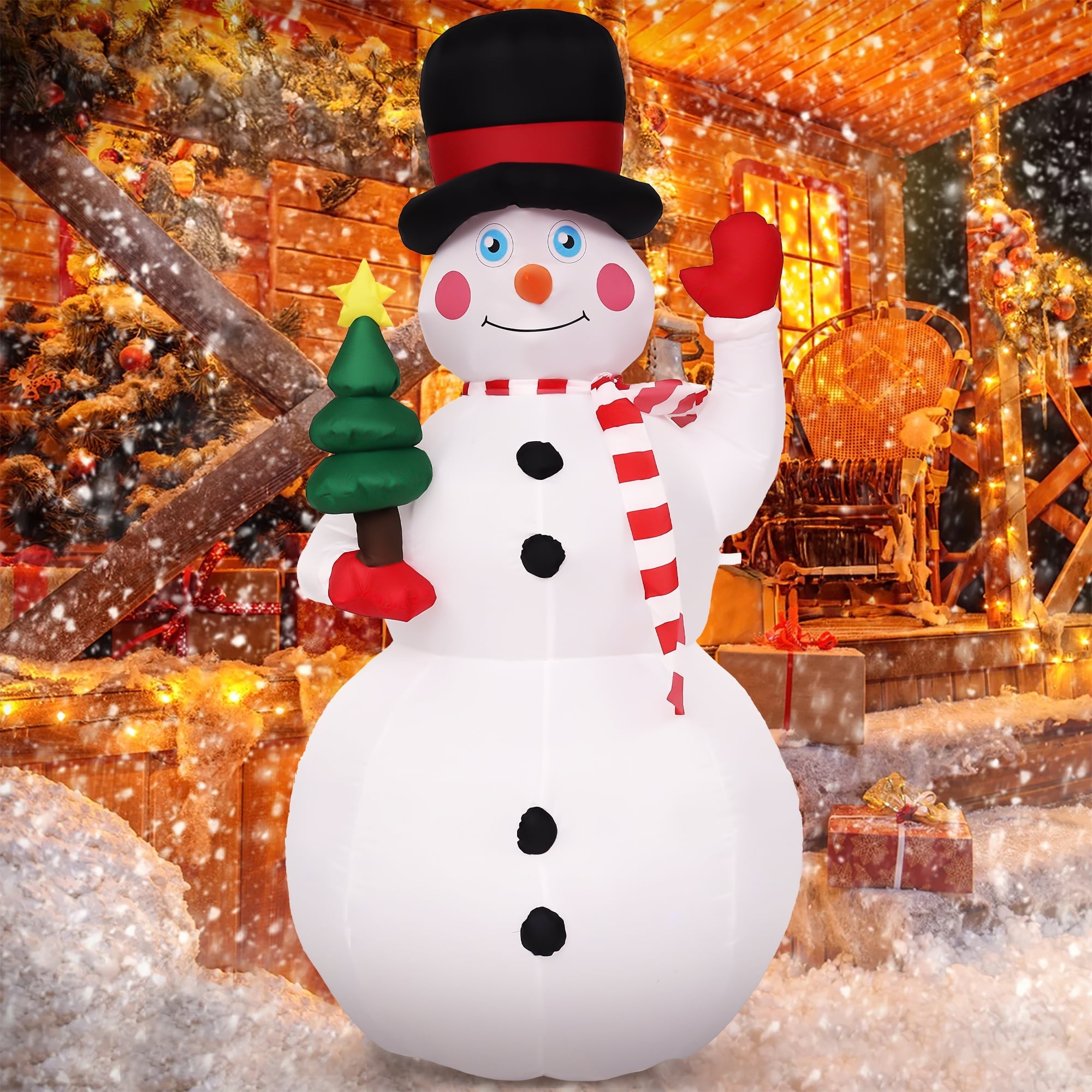 iFanze 6FT Inflatable Snowman with LED Lights, Ideal for Patio, Garden ...