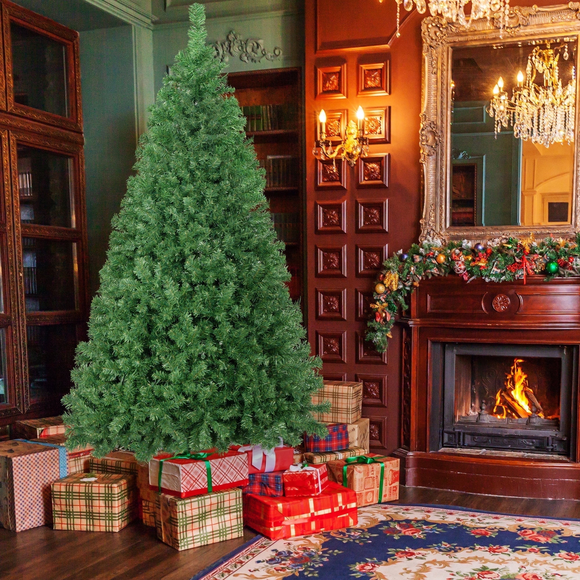 iFanze 7FT Faux PVC Christmas Tree, Artificial Xmas Tree with 1300 ...