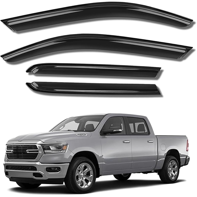 Possbay For DODGE RAM 1500 Crew Cab 2019-2021 Window Visor Sun Vent ...