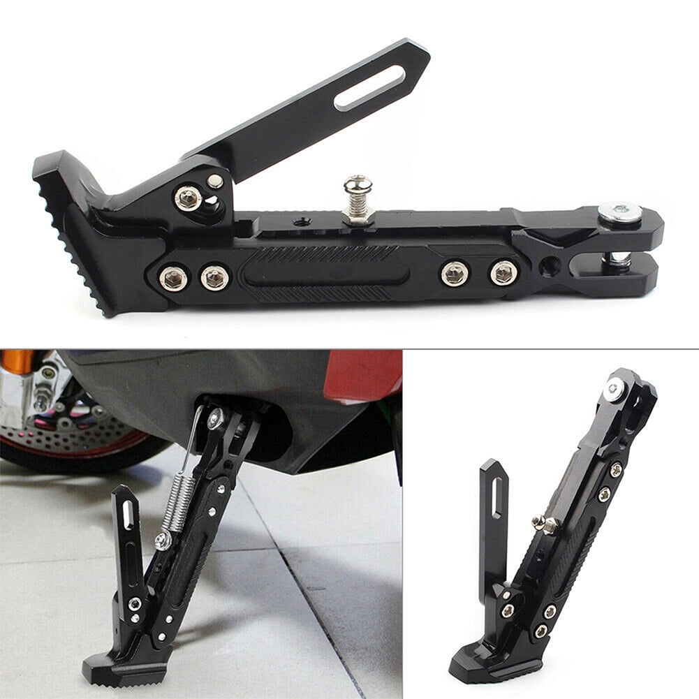 Possbay Motorcycle Motorbike Adjustable Kickstand Foot Side Support ...