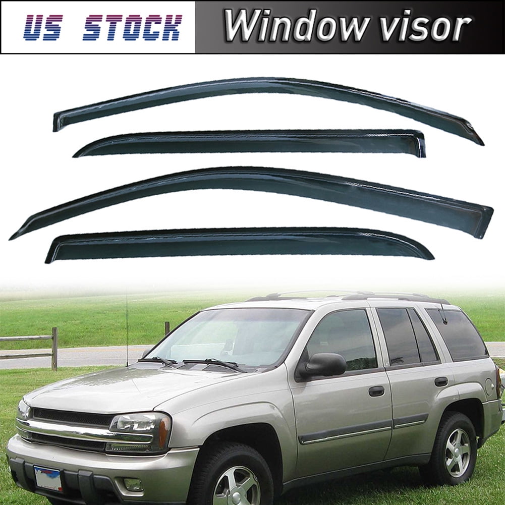 Possbay Window Visor For Chevy TrailBlazer 2002-2009 2004 Sun Vent Rain ...