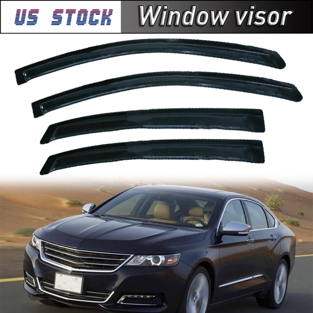 Possbay Window Visor Sun Vent Rain Guard Deflector Fit For Chevrolet ...