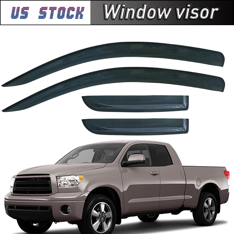 Possbay Window Visor Vent Sun Shade Shield Guard For Toyota Tundra ...
