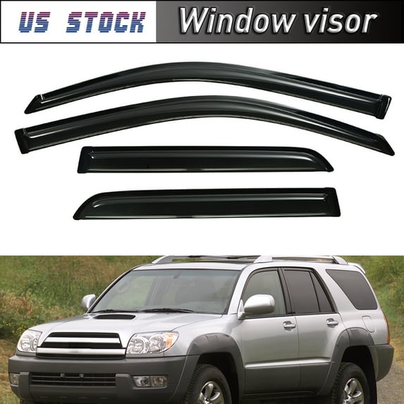 Possbay Window Visors Vent Sun Rain Guards Shade Deflector Fit TOYOTA ...