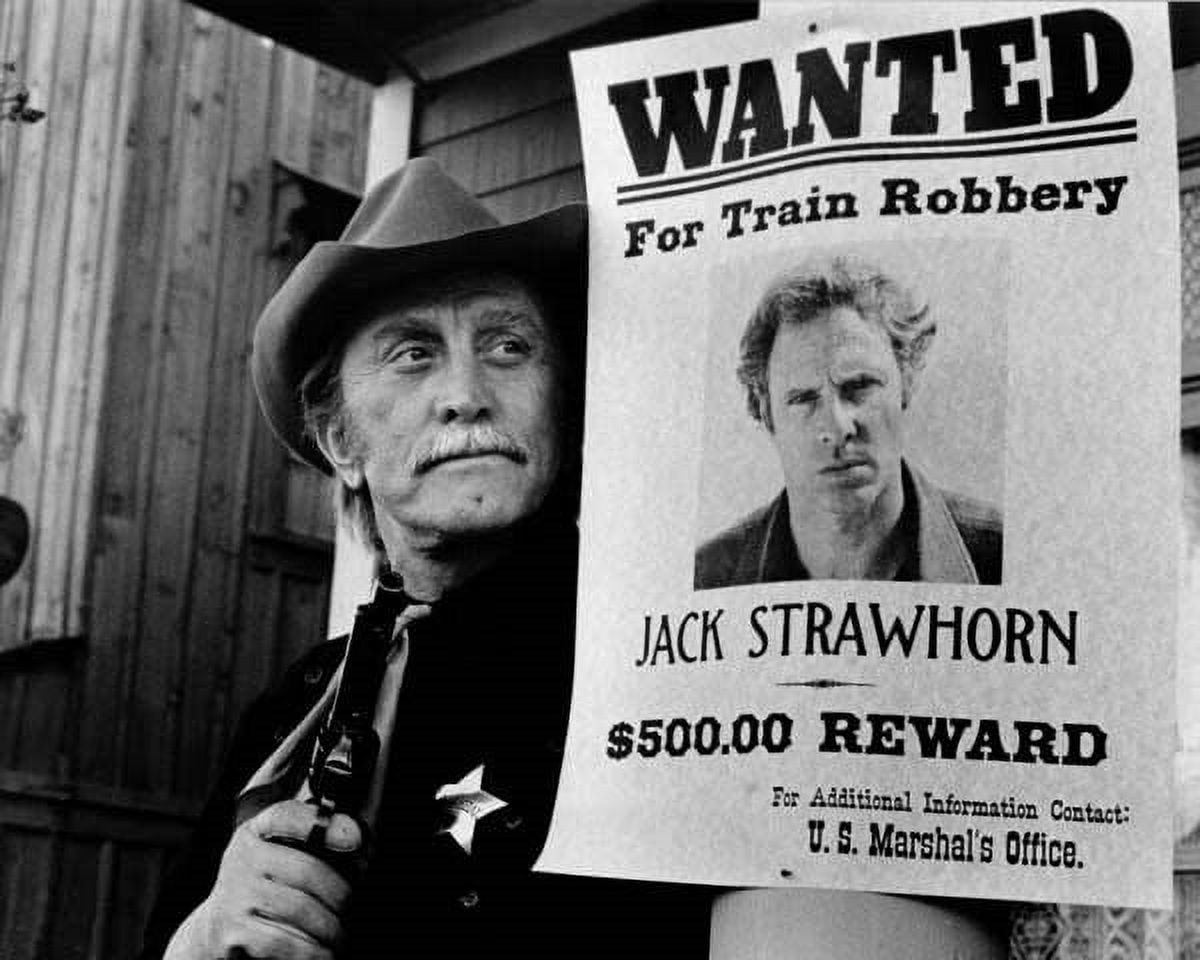 Posse 1975 Kirk Douglas poses next to Bruce Dern wanted poster 24x30 ...