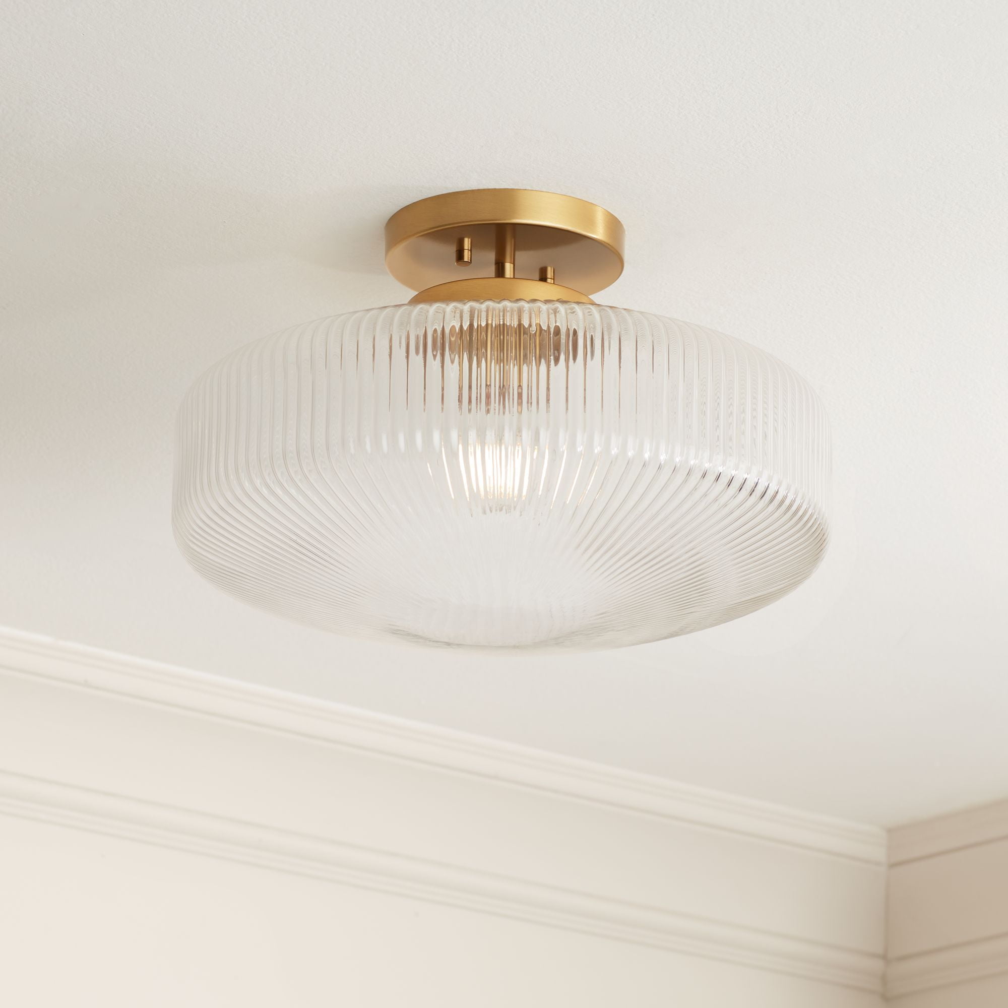 Possini Euro Design Brianna 16" Modern Semi Flush-Mount Ceiling Light ...