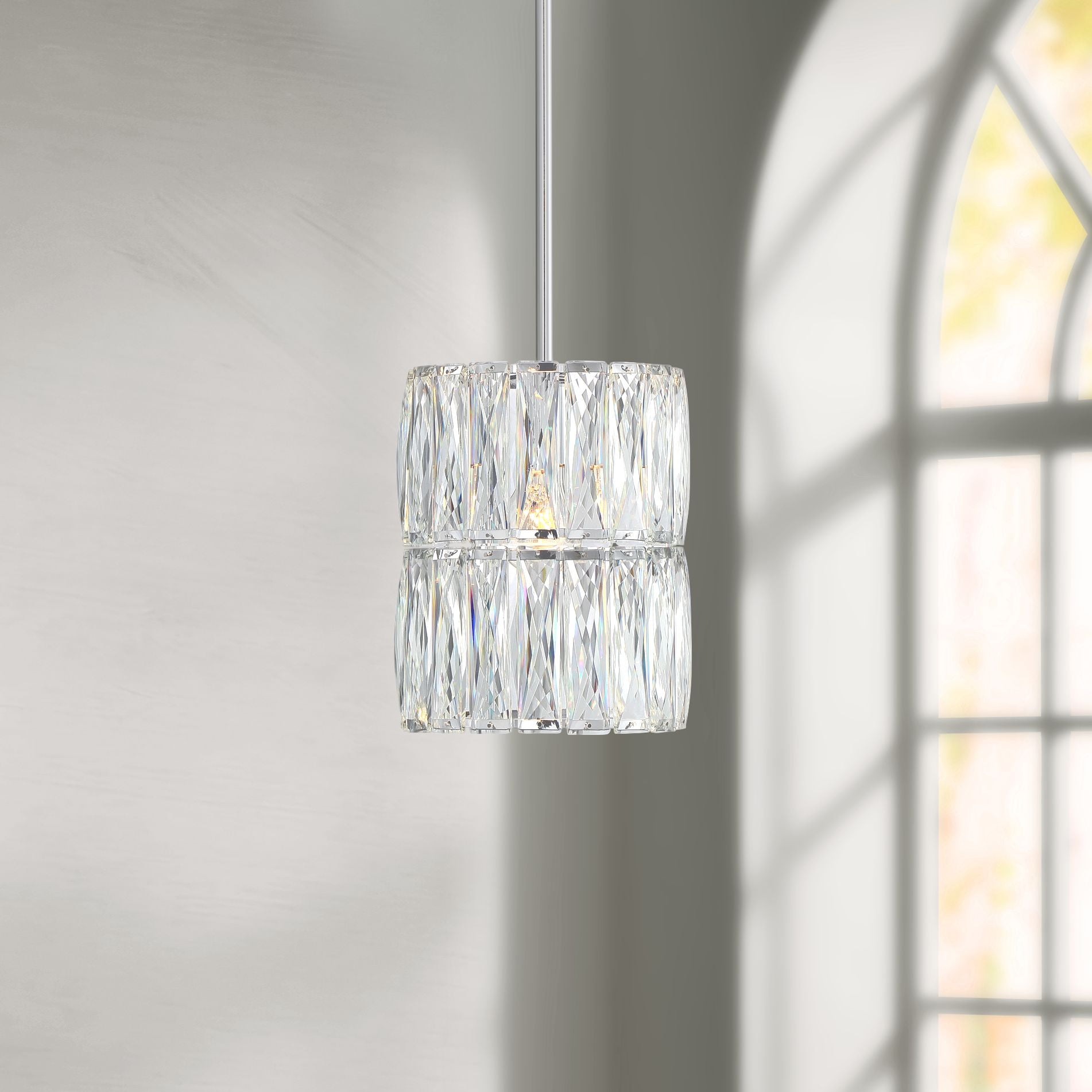 Possini Euro Design Chrome Mini Pendant 7 3/4" Wide Modern Clear ...