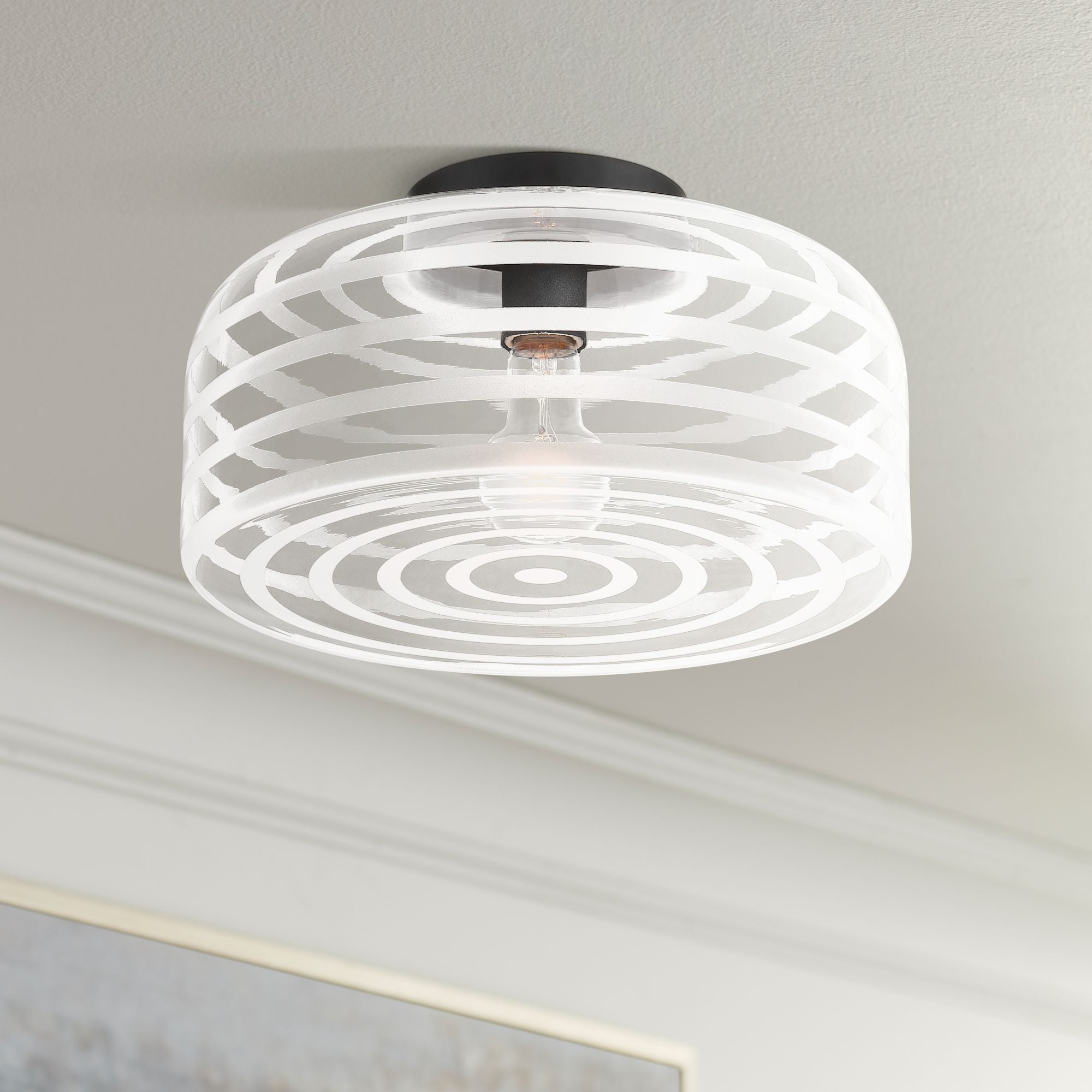 Possini Euro Design Cooper 12 3/4" Mid Century Modern Semi Flush-Mount ...
