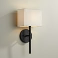 Possini Euro Design Favreau Modern Wall Light Sconce Black Hardwire 8 ...
