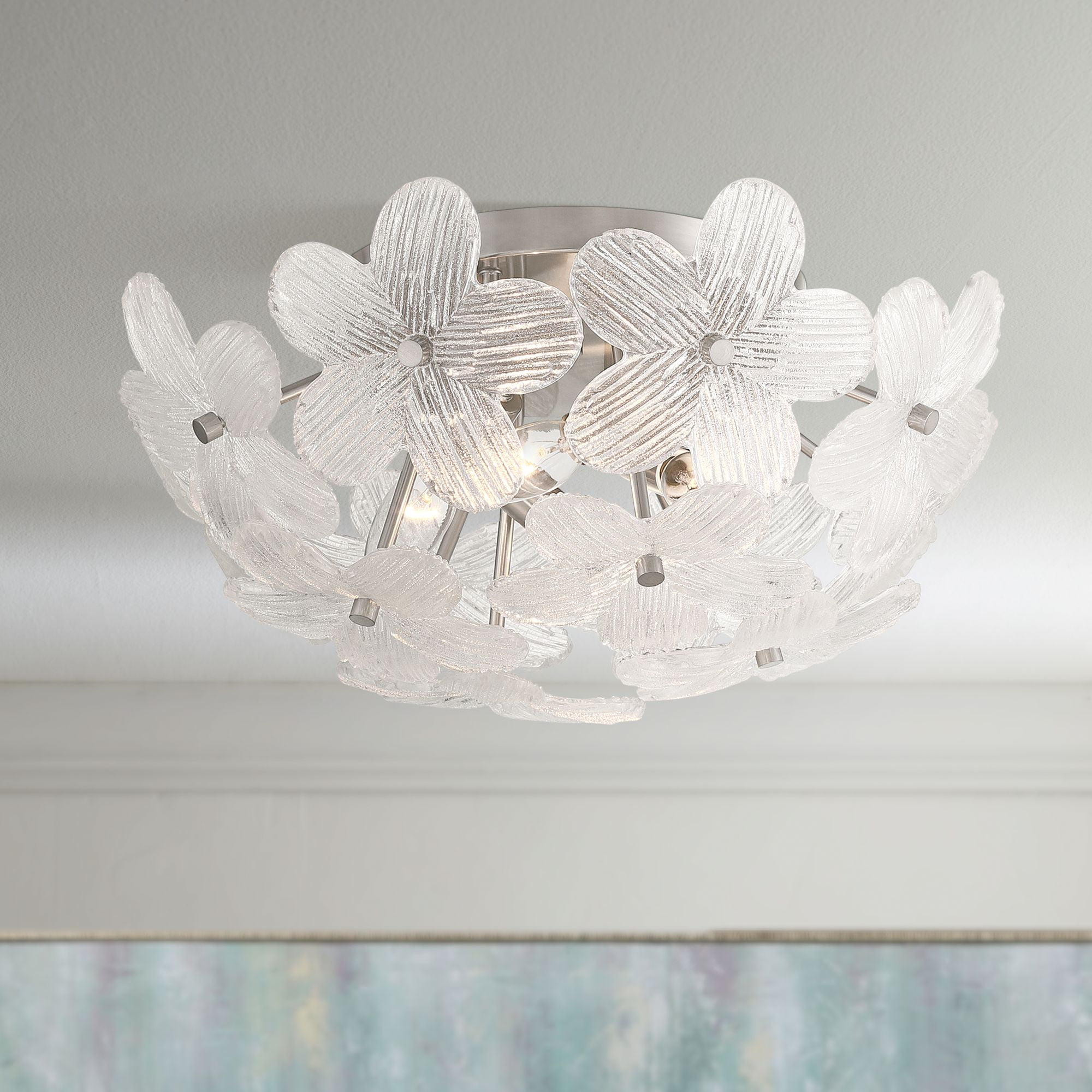 Possini Euro Design Filoli 16" Modern Semi Flush-Mount Ceiling Light ...