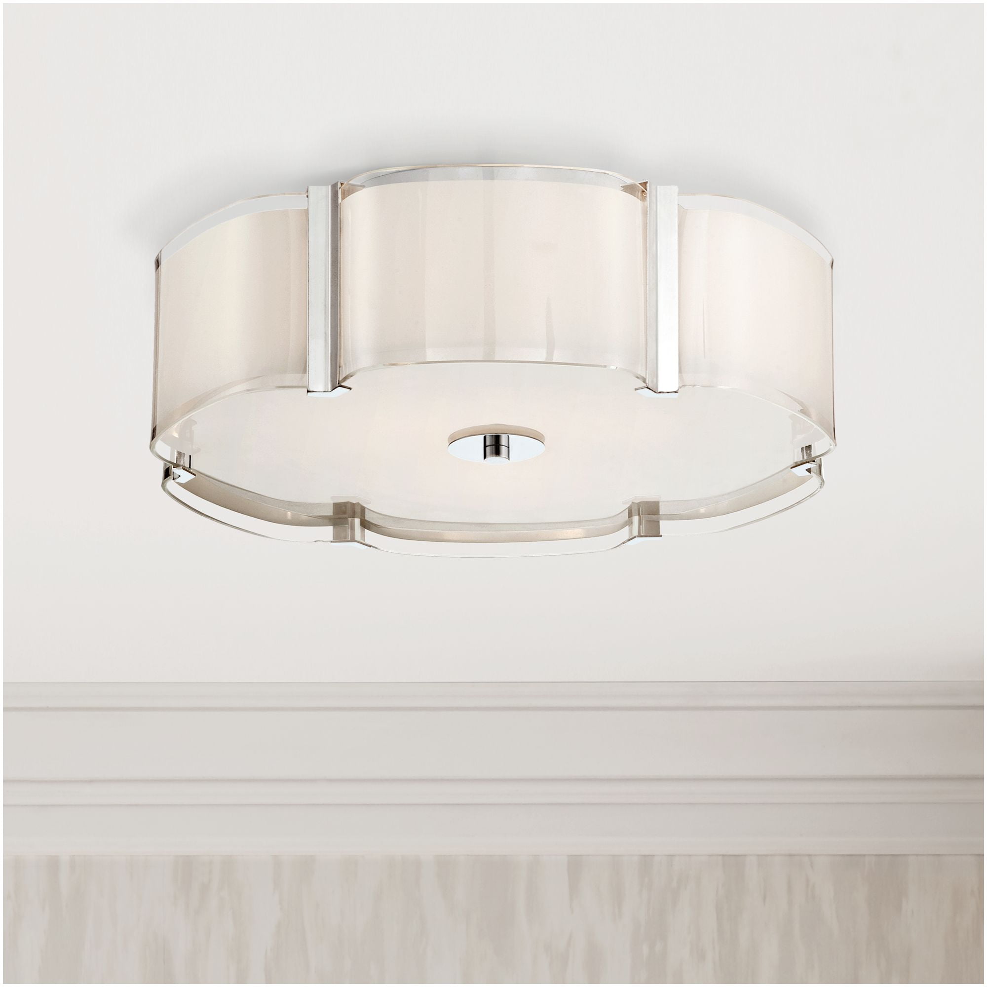 Possini Euro Design Flair Modern Ceiling Light Flush Mount Fixture 16 3 ...