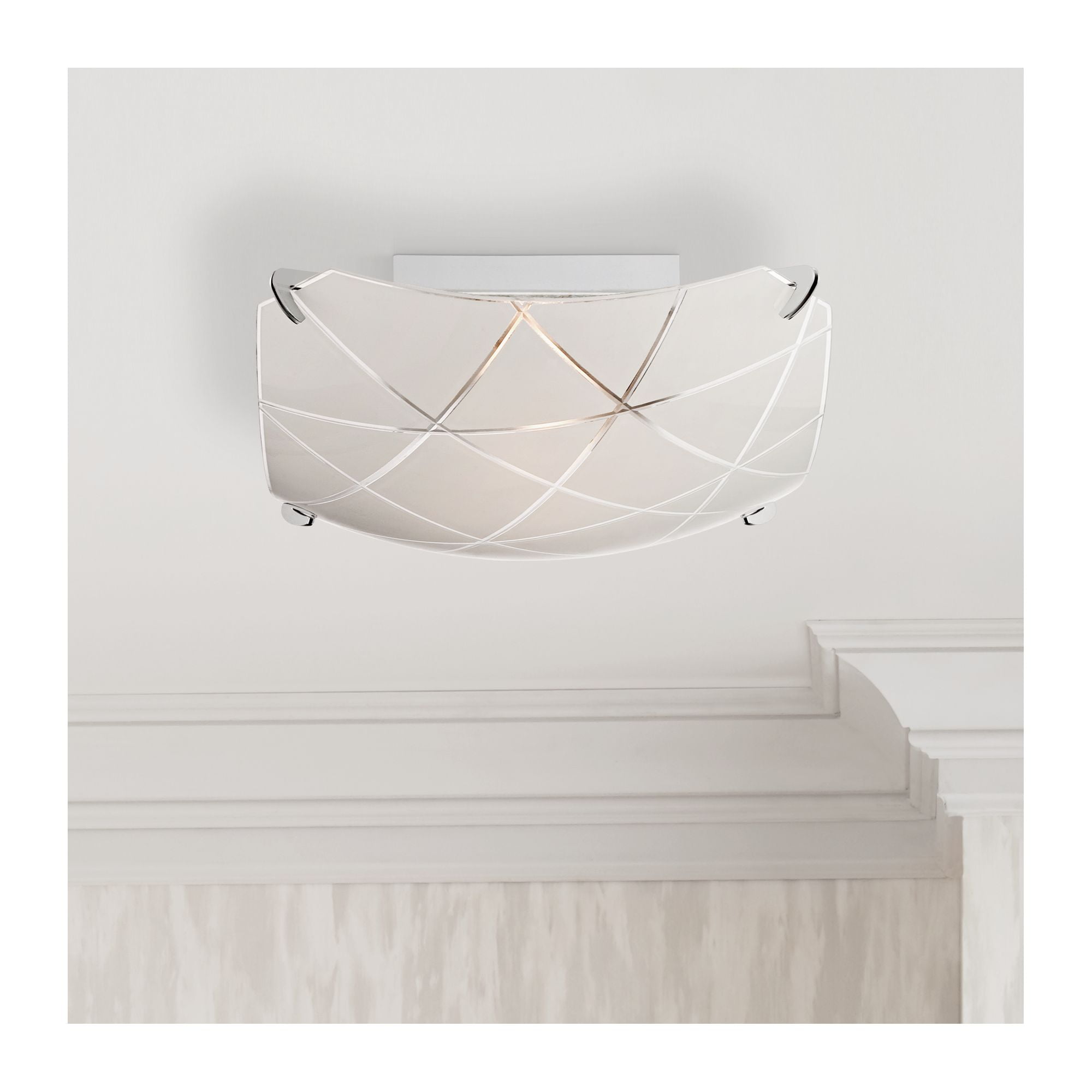 Possini Euro Design Lattice Modern Ceiling Light Semi Flush Mount ...
