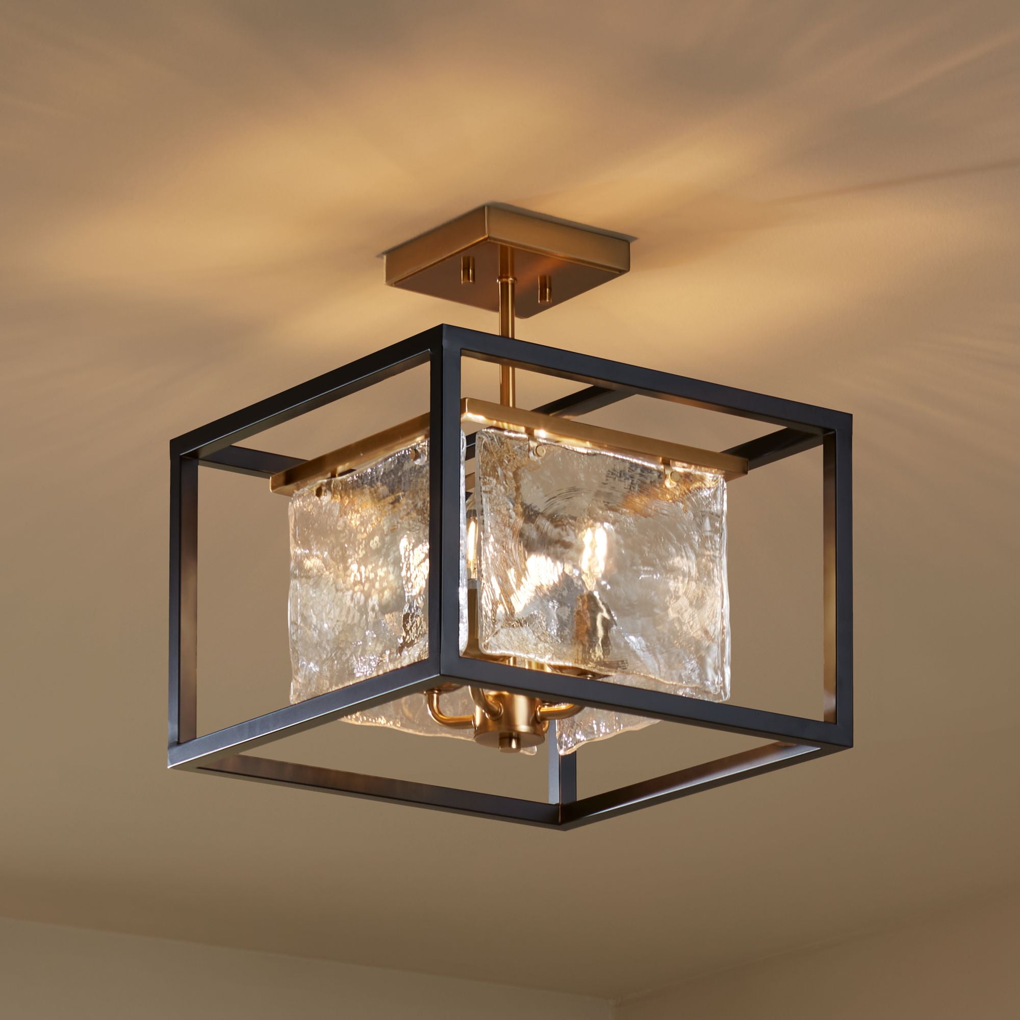 Possini Euro Design Liston Ceiling Light, Semi Flush Mount, 14" Wide ...