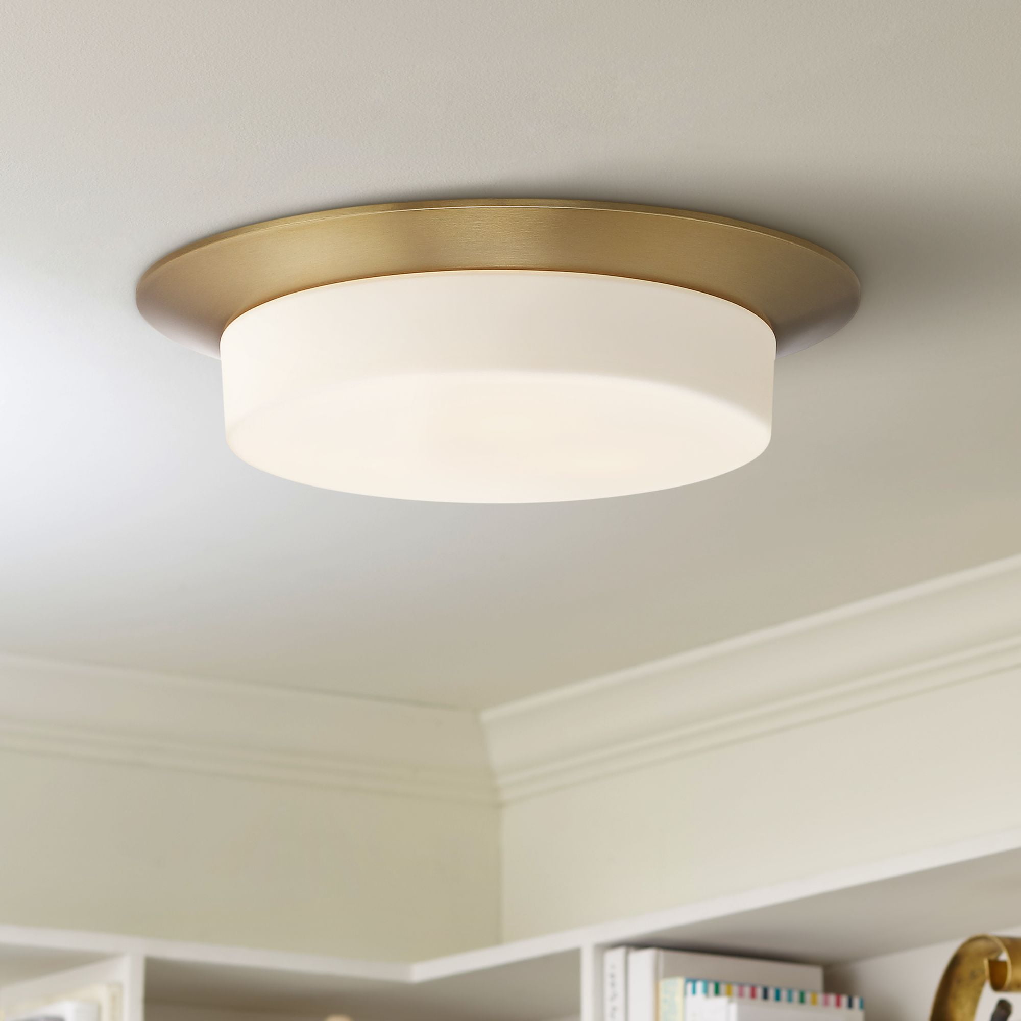 Possini Euro Design Melber Modern Ceiling Light Flush Mount Fixture 14 ...