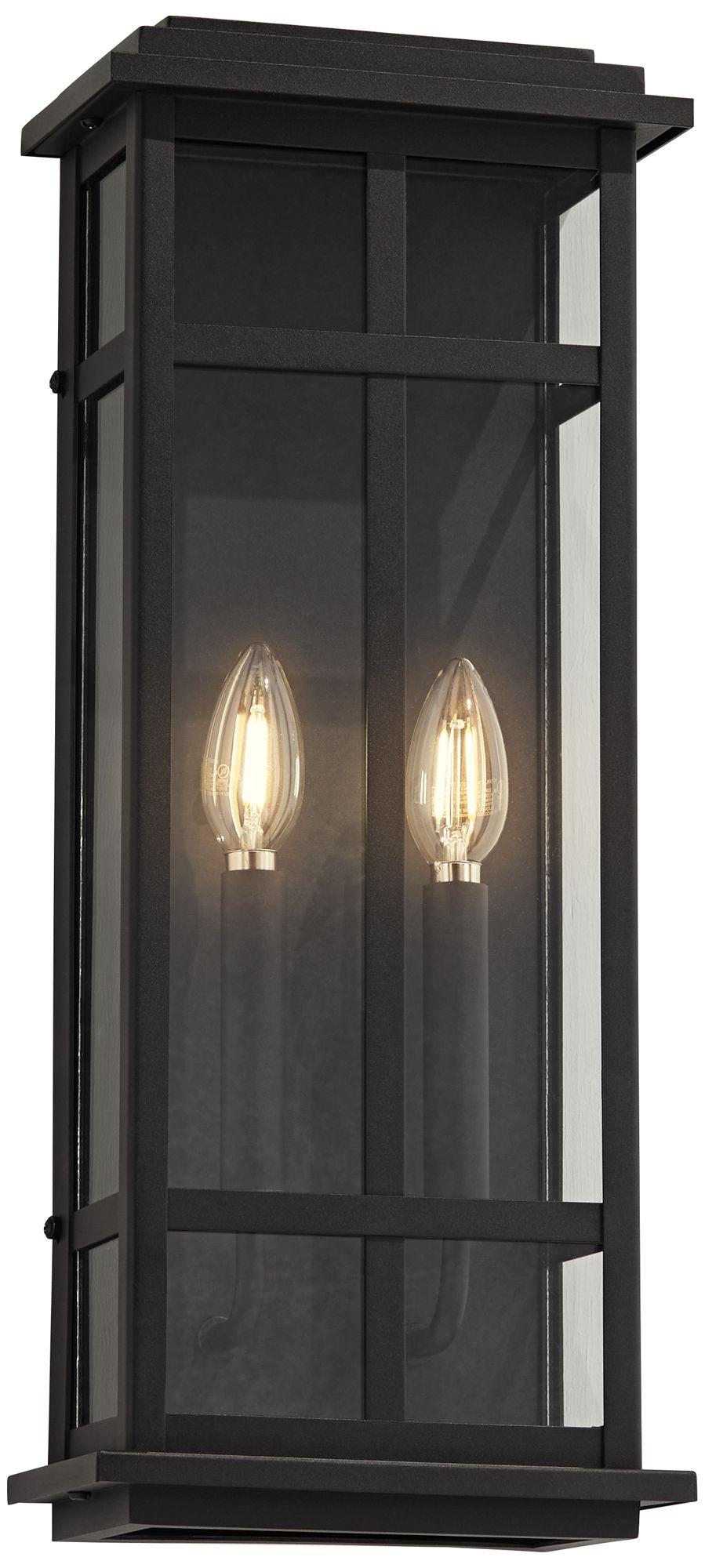 Possini Euro Design Metrix Modern Wall Light Sconce Black Metal ...