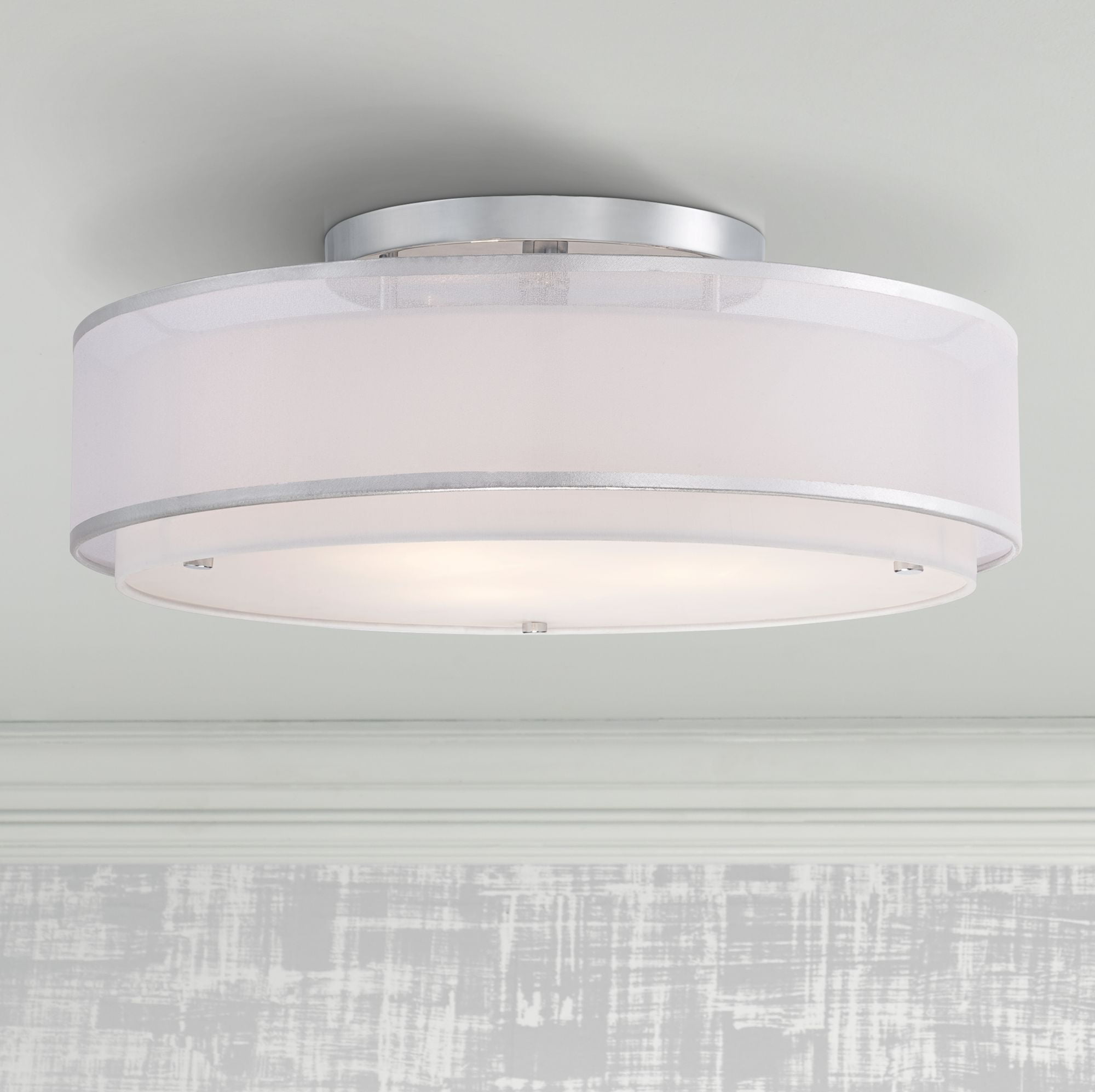 Possini Euro Design Modern Ceiling Lighting Semi Flush Mount Fixture 20 ...