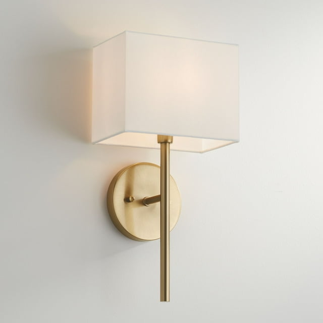 Possini Euro Design Modern Wall Sconce Lighting Warm Brass Hardwired 16 ...