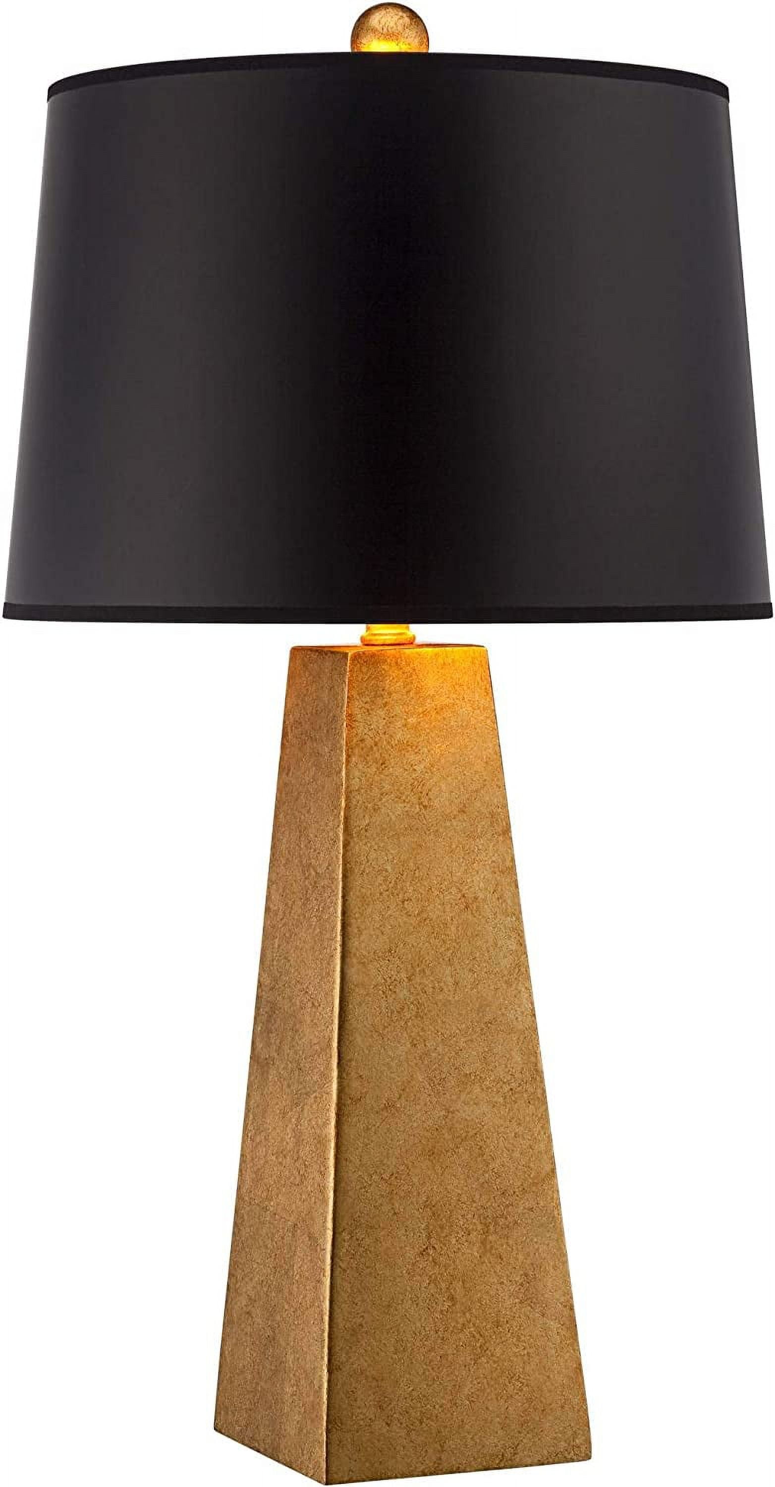 Possini Euro Design Obelisk Modern Table Lamp 26" High Gold Leaf ...
