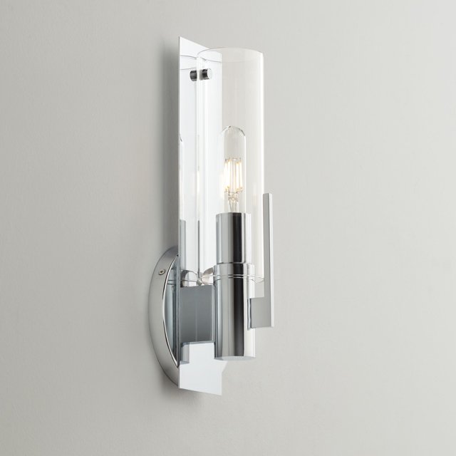Possini Euro Design Pax Modern Wall Light Sconce Chrome Hardwire 6 ...