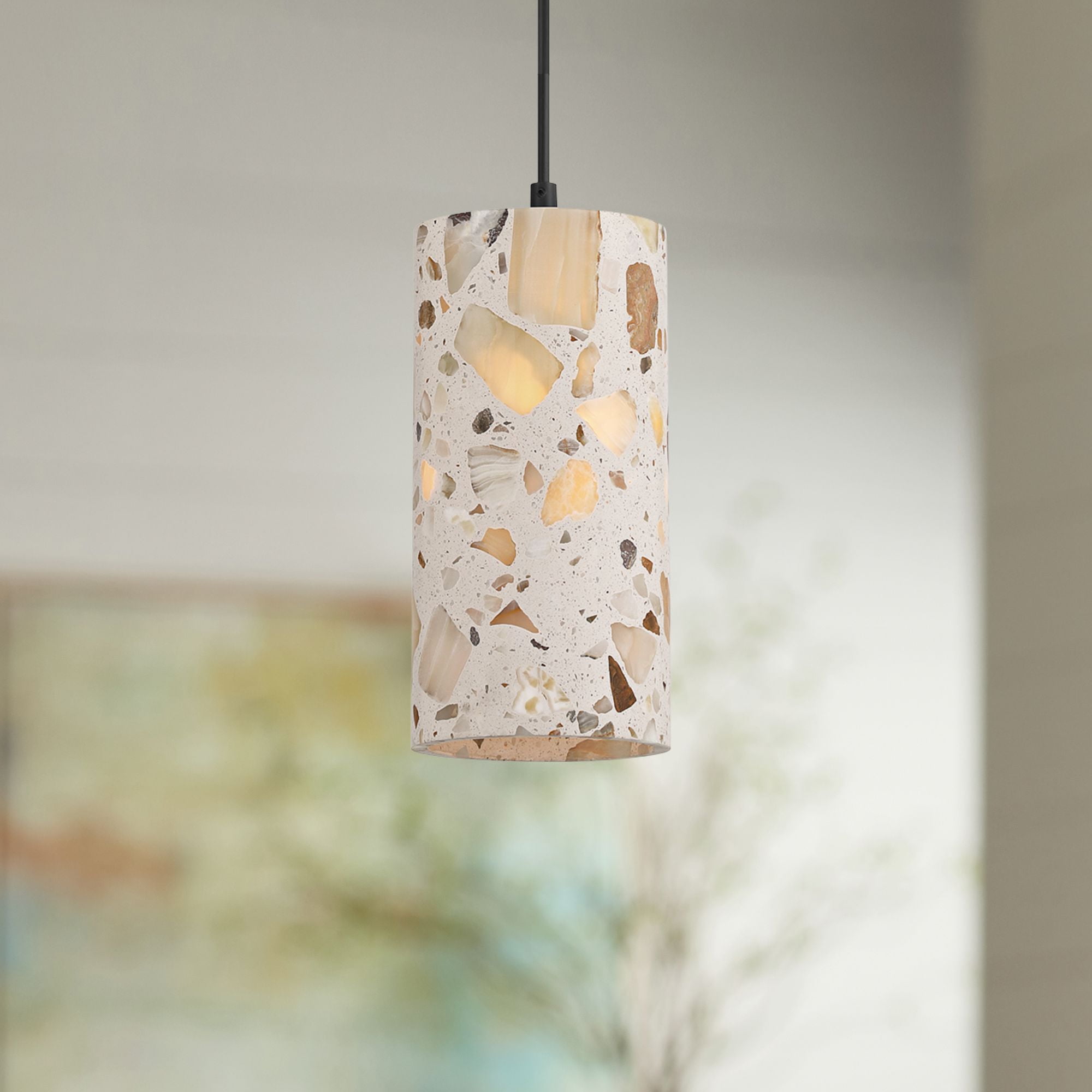 Possini Euro Design Possini Euro Petroglyph 5" Wide Natural Stone Mini ...