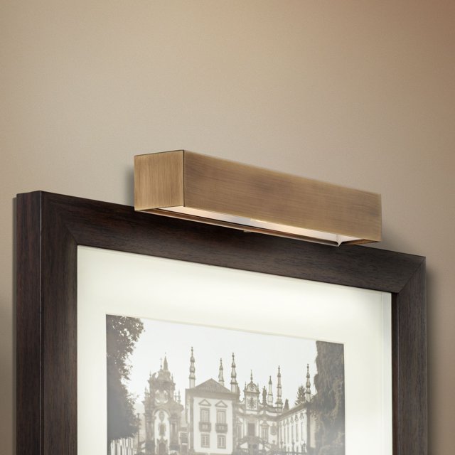 Possini Euro Design Possini Euro Ralston 14" Antique Brass Modern Plug ...