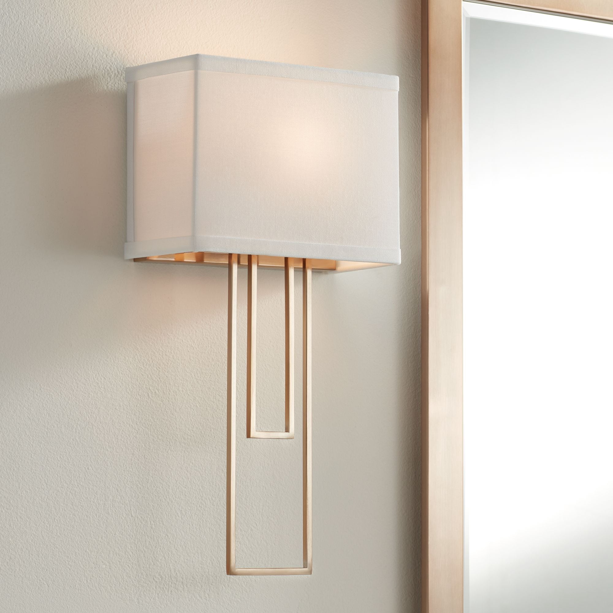 Possini Euro Design Possini Euro Siobhan 16" High Gold and White Wall ...