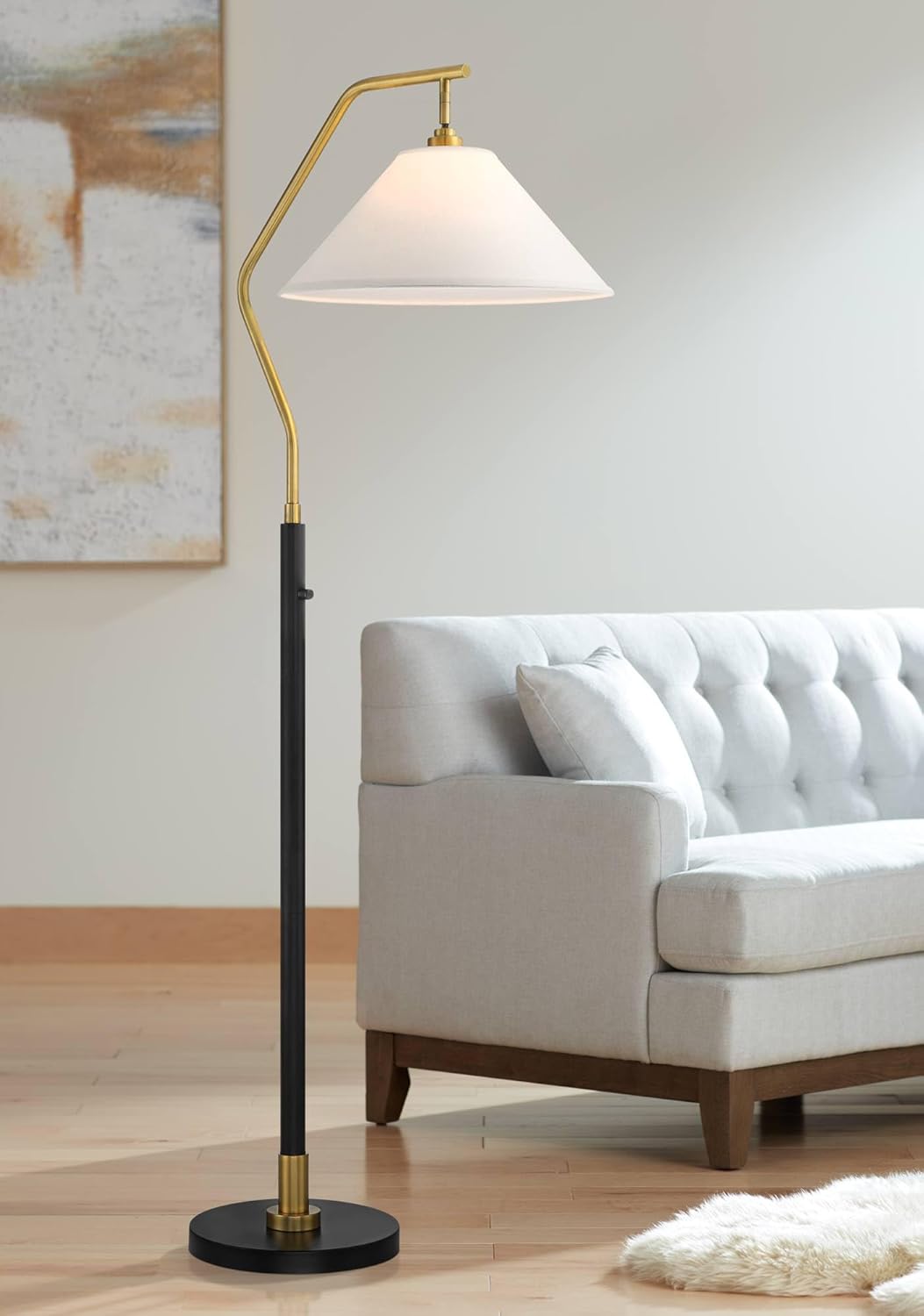 Possini Euro Design Rook Mid Century Modern 66" Tall Standing Floor ...