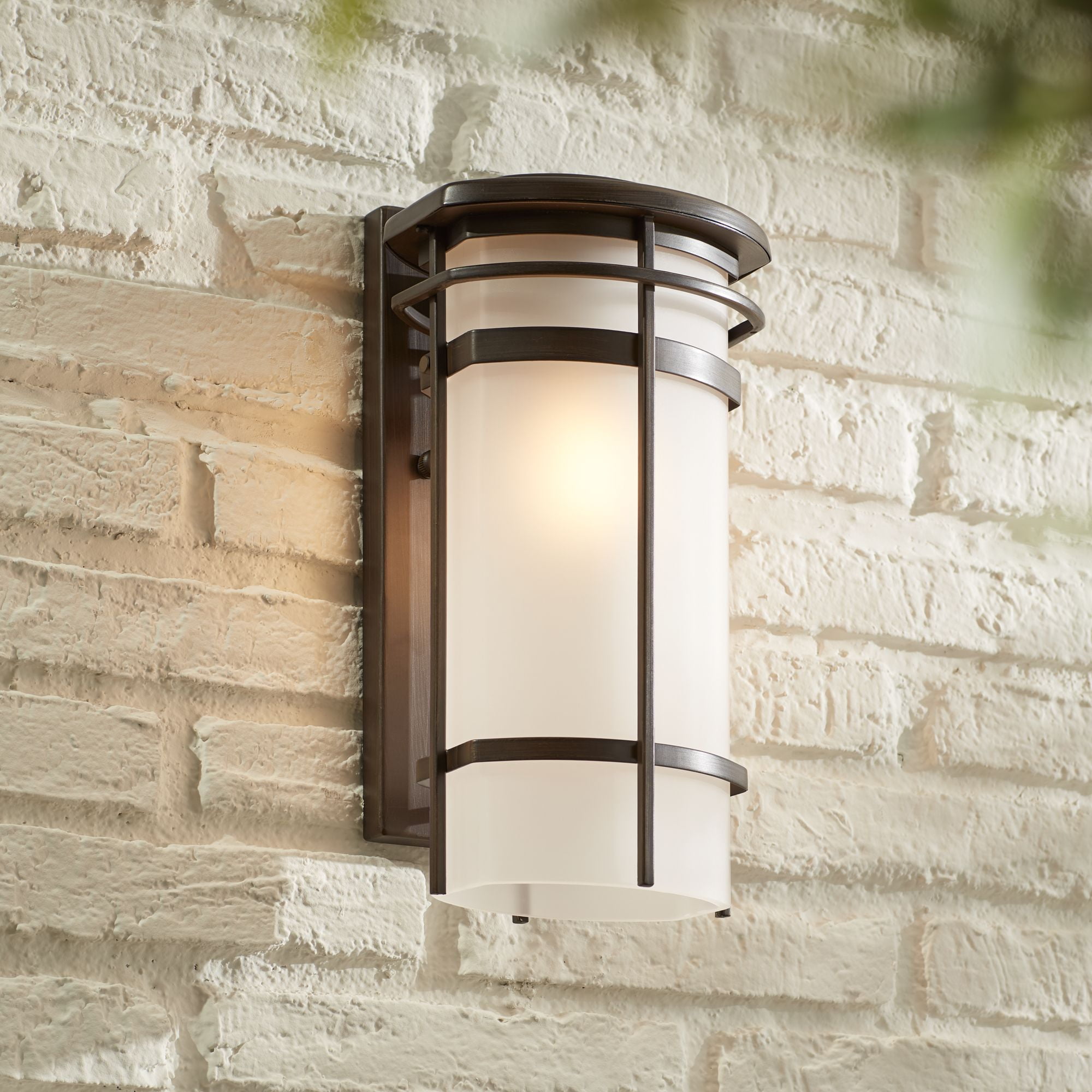 Possini Euro Design Theola Modern Outdoor Wall Light Fixture Bronze LED ...