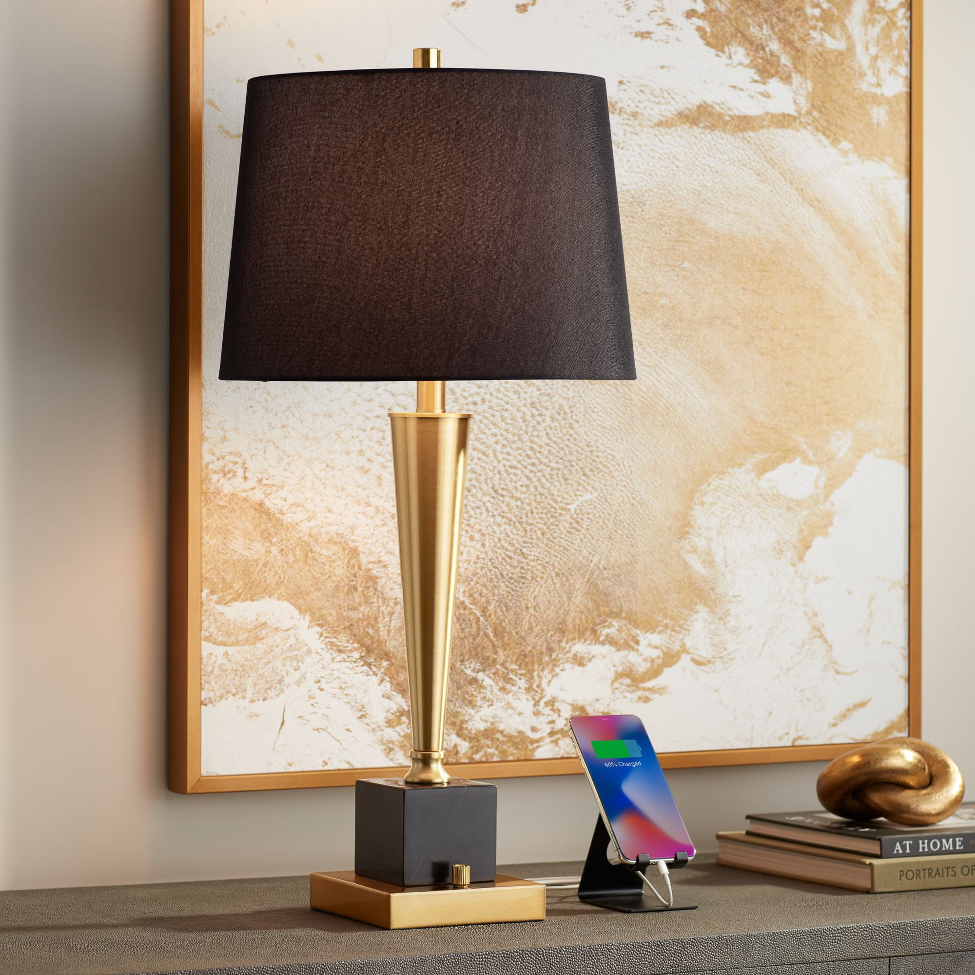 Possini Euro Design Wayne 29 1/4" Tall Modern End Table Lamp USB Port ...