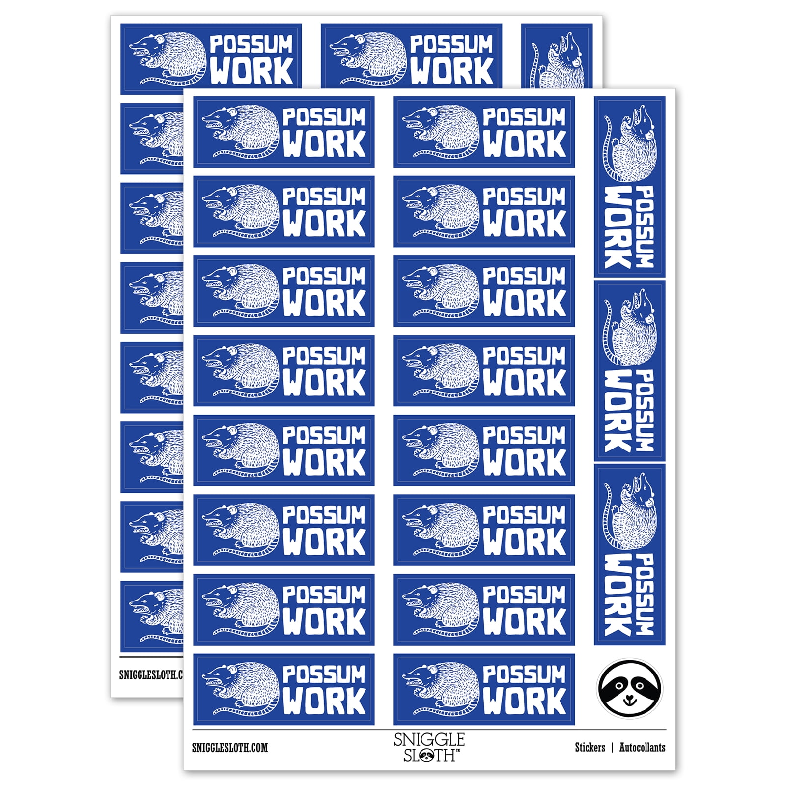 Possum Awesome Work Teacher Student School Sticker Set - Dark Blue ...