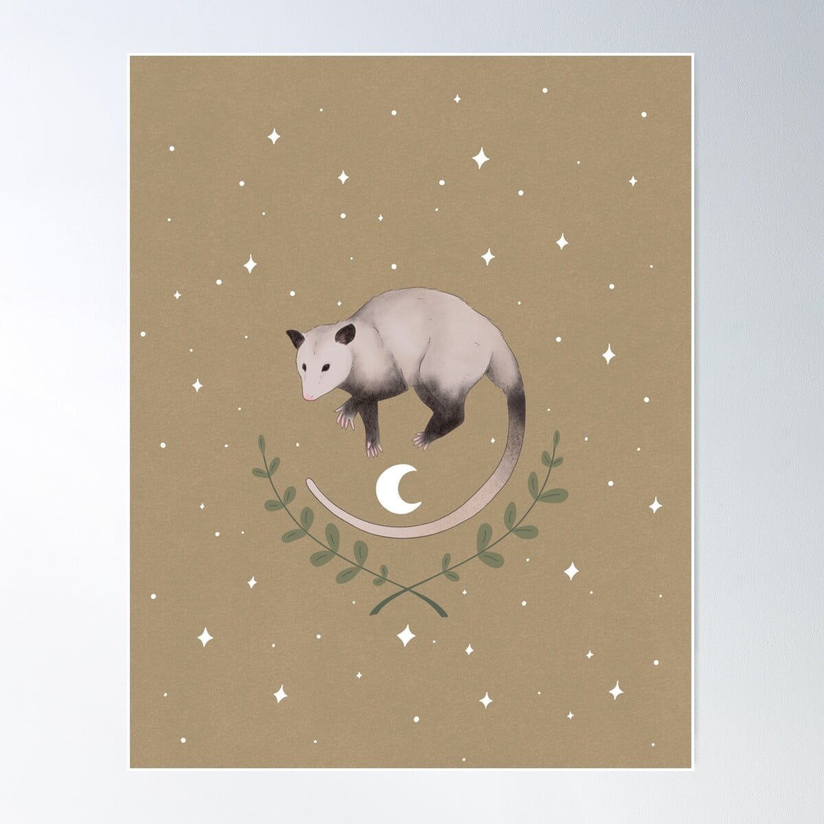 Possum In The Stars Poster Wall Art, Modern Wall Decor For Living Room ...