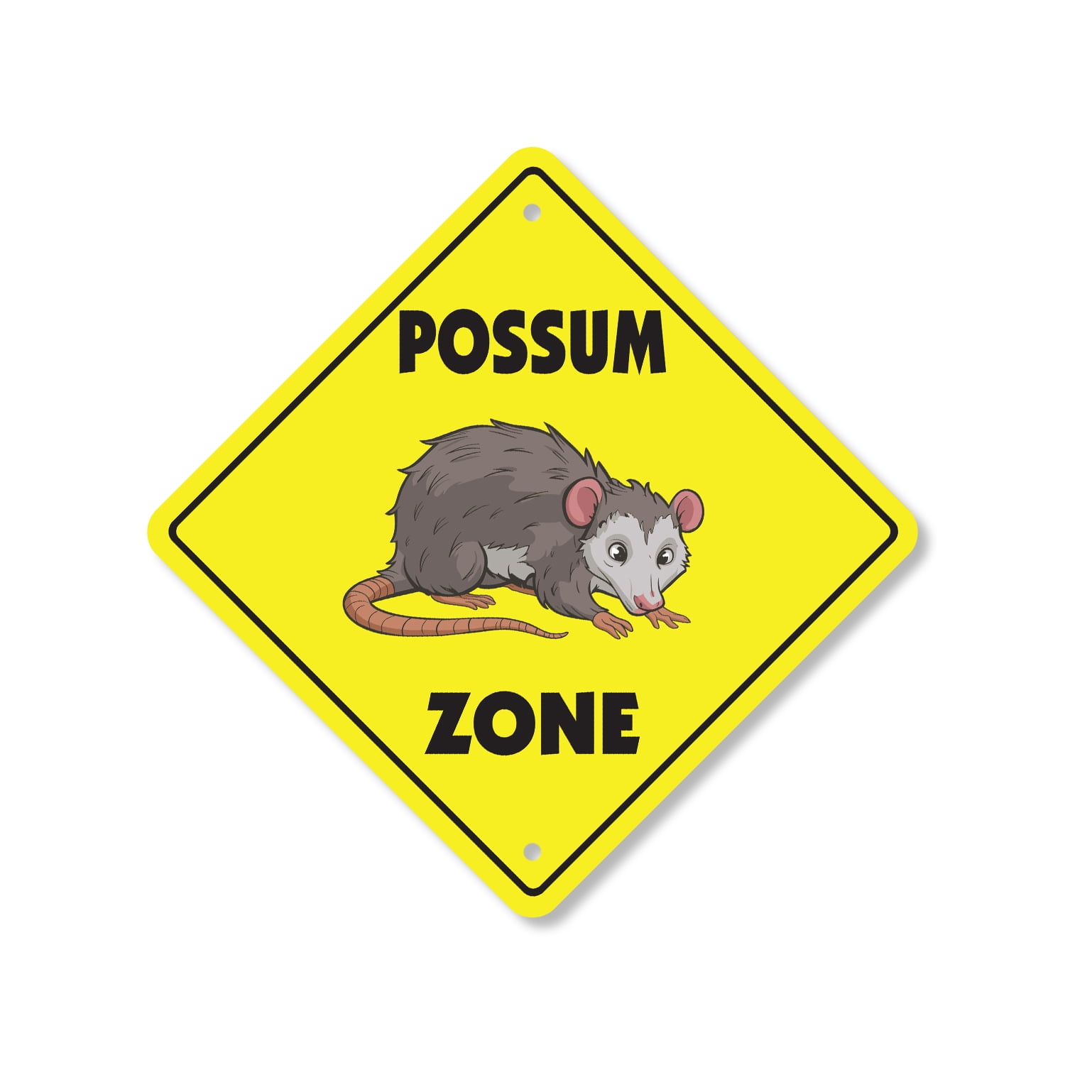 Possum Plastic Crossing Sign - 10 Inch X 10 Inch Xing Sign Gift Animal ...