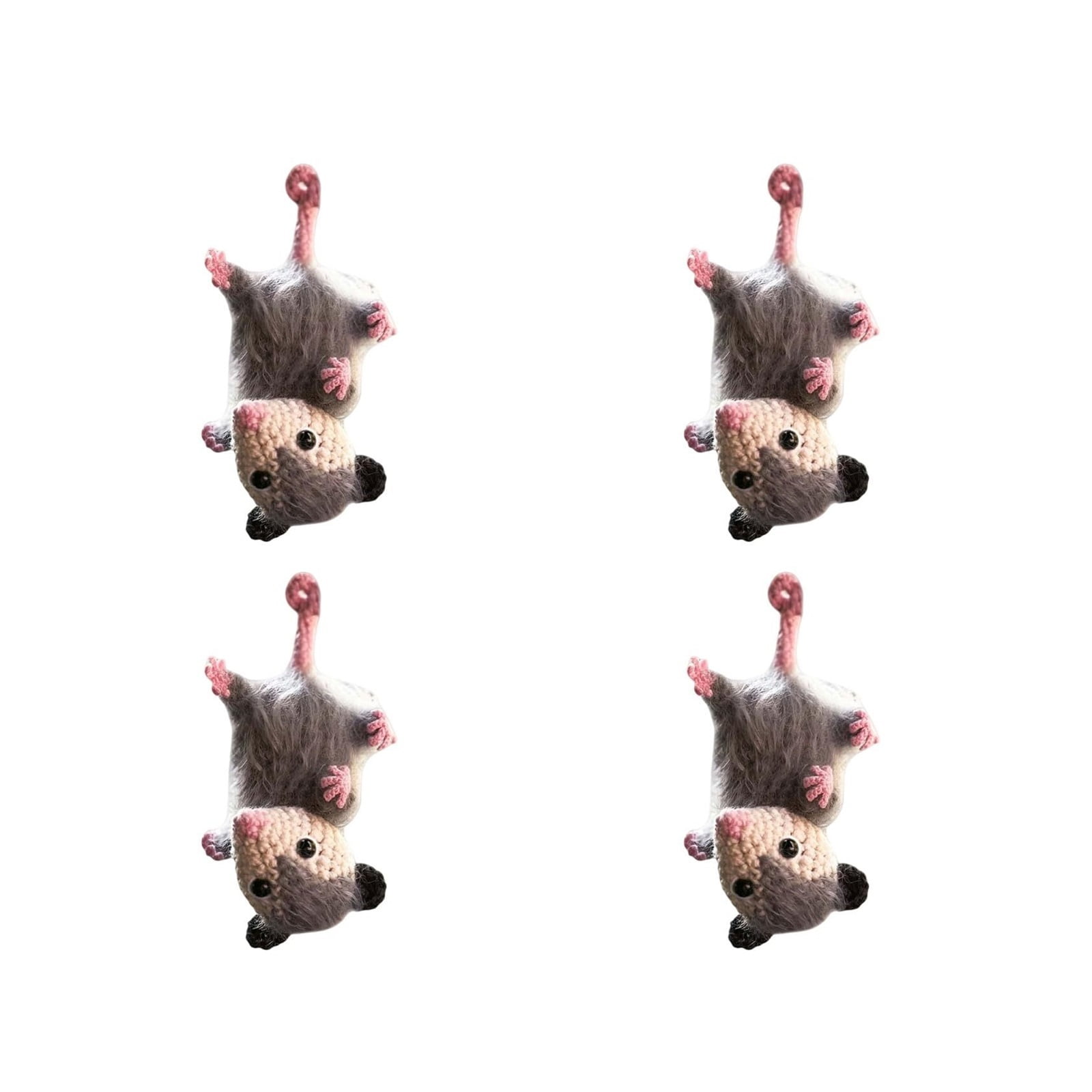 Possum Stuffed Animal,Possum Gifts,4PC Possums Crochet Car Mirror ...
