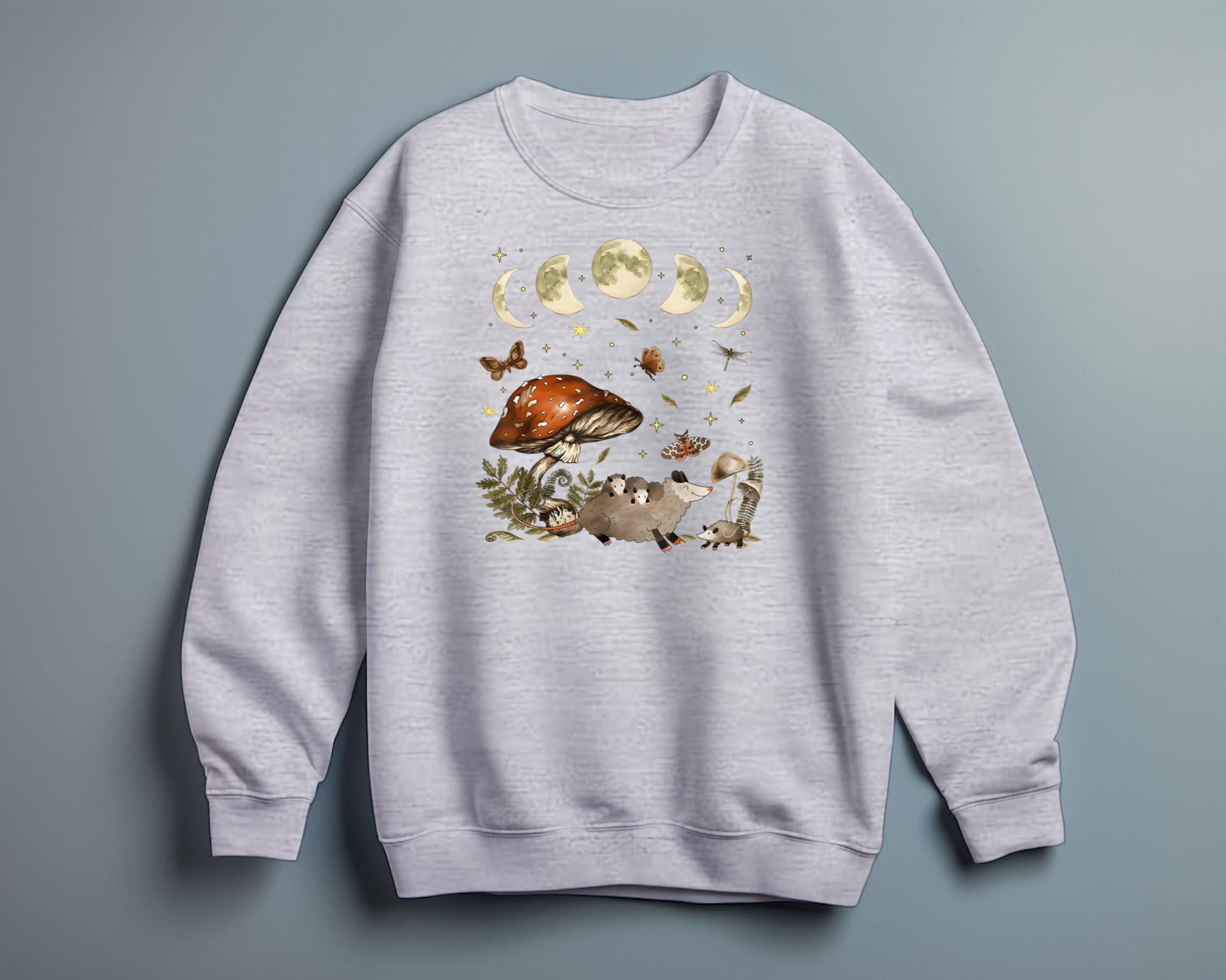 Possum Sweatshirt, Cute Opossum Goblincore Aesthetic Clothing, Cozy ...