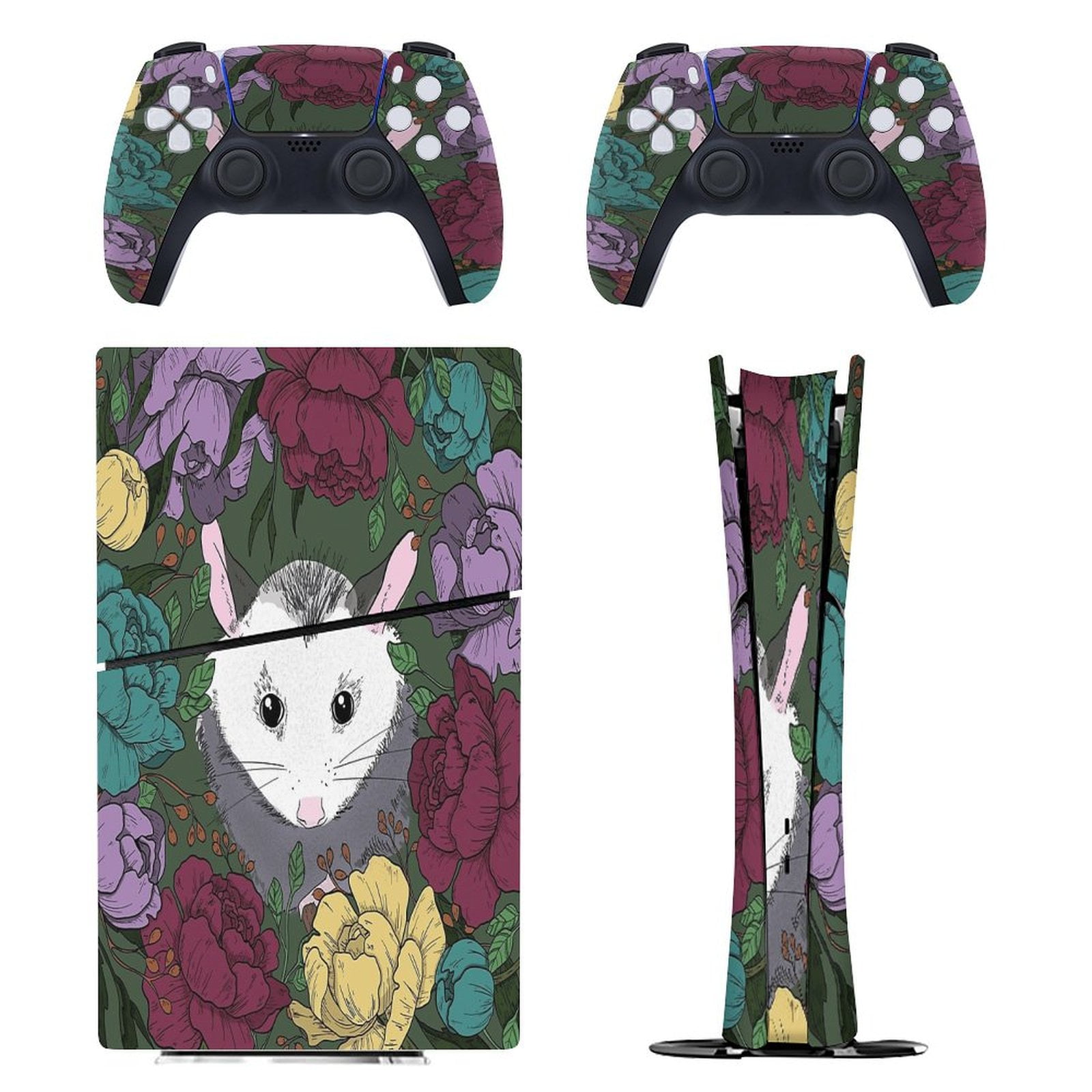 Possum in Flowers PS5/PS5 Pro/PS5 Slim Digital Disc Skin Sticker For ...