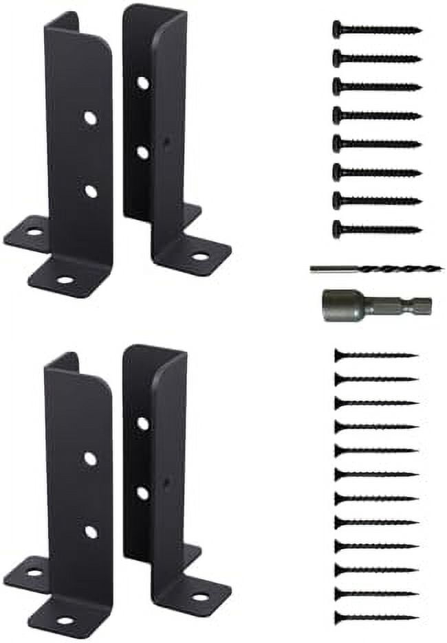 Post Anchor Brackets, 4pcs Heavy Duty Wood Fence Deck Post Anchor Base ...