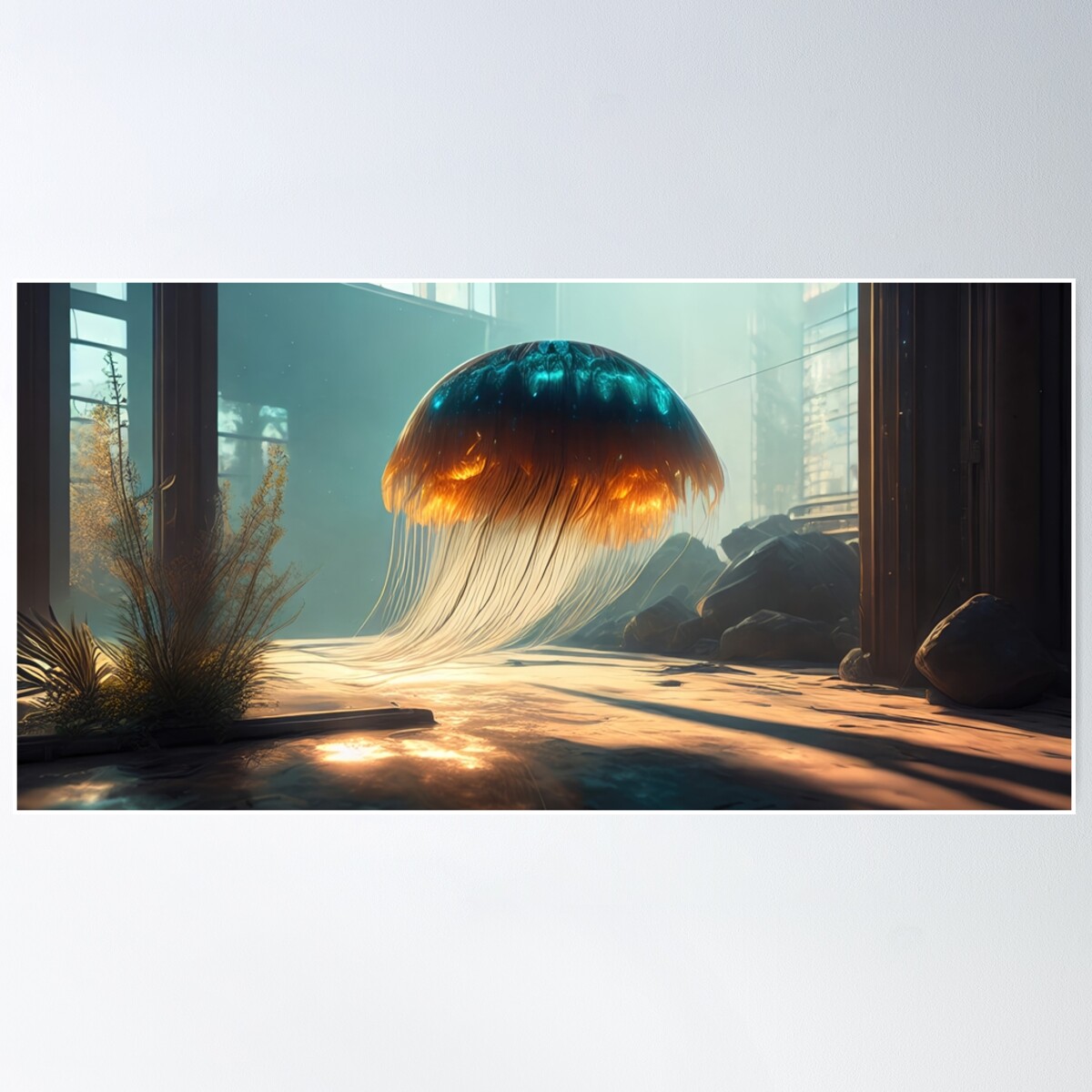 Post Apocalyptic Fantasy Medusa Digital Art Poster Wall Art, Modern ...