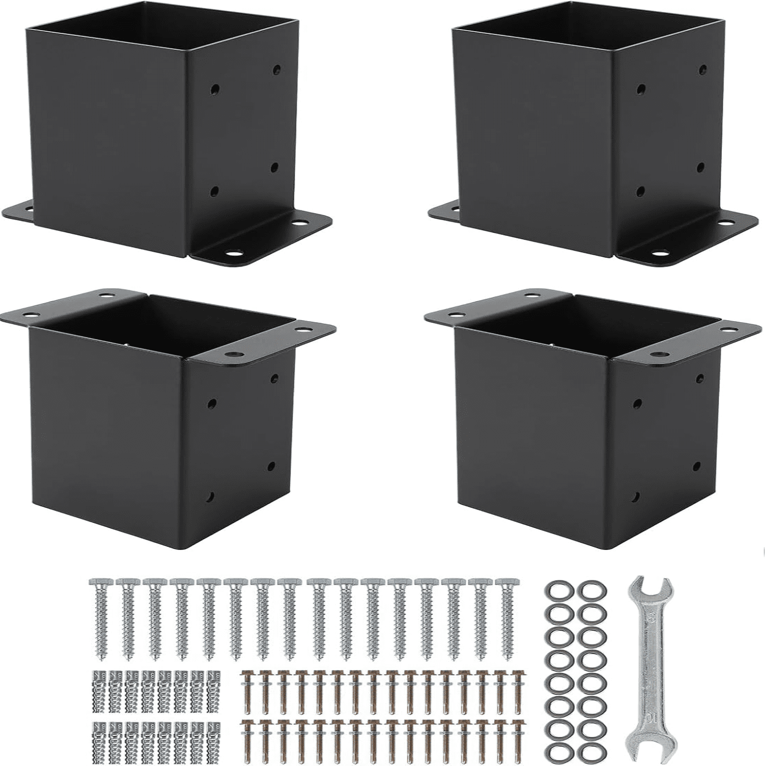 Post Base Brackets for Pergola and Gazebo,Heavy Duty Wood Post Fence ...