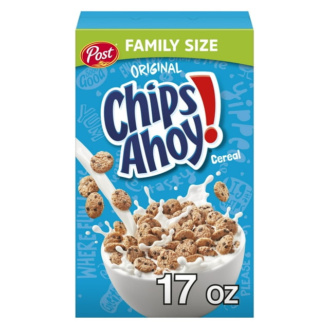 Post Chips Ahoy Crispy Cold Breakfast Cereal, Instant, Family Size, 17 ...