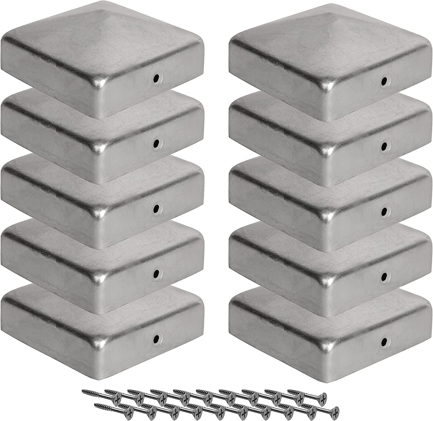Viirkuja Outdoor Yard Deck Base Post Caps 4x4 inches - 10pcs Metal ...