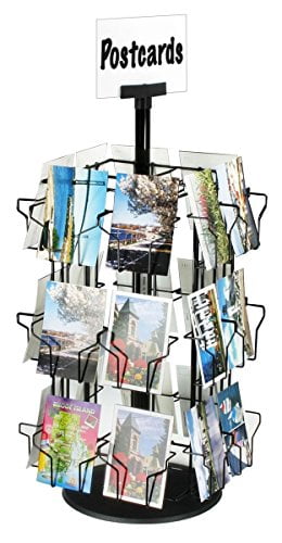 Post Card Display Stand With 24 Pockets For Countertop Use, 28-1/4 ...