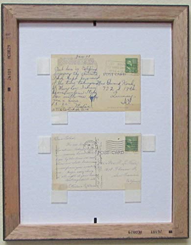 Post Card Frame for Four (4) 3.5" X 5.5" Post Cards Walnut Frame with ...
