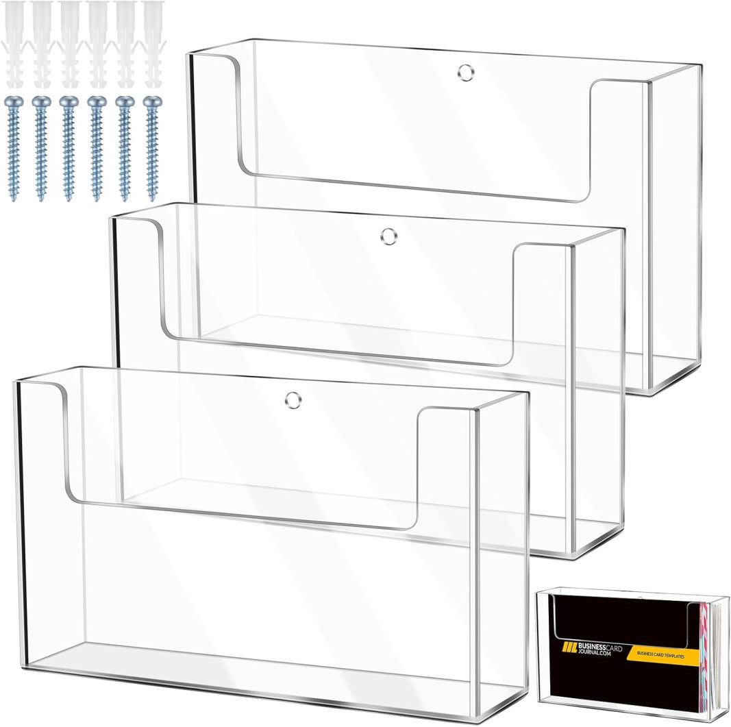 Post Card Holder Display Stand 6 x 4 Inch Wall Mount Index Clear ...
