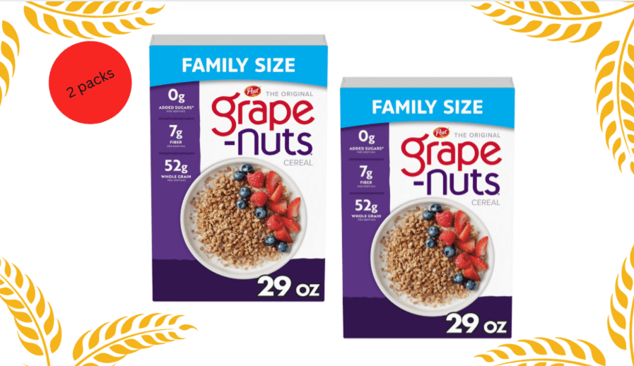Post Grape-Nuts Original Breakfast Cereal, 29 oz Boxes, 2 Pack ...