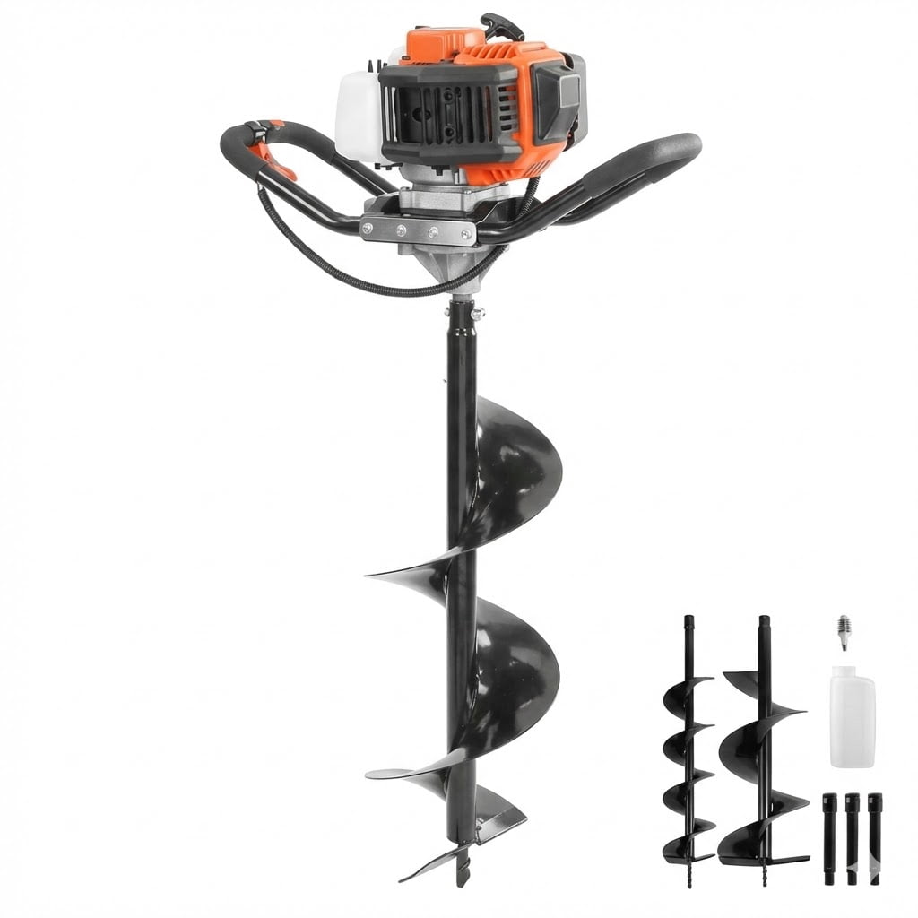 Post Hole Digger, 52cc 1450W Auger Post Hole digger, Gas Powered Earth ...
