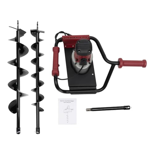 Post Hole Digger Electric Auger Digging Drill Well Drilling Kit 1500W ...