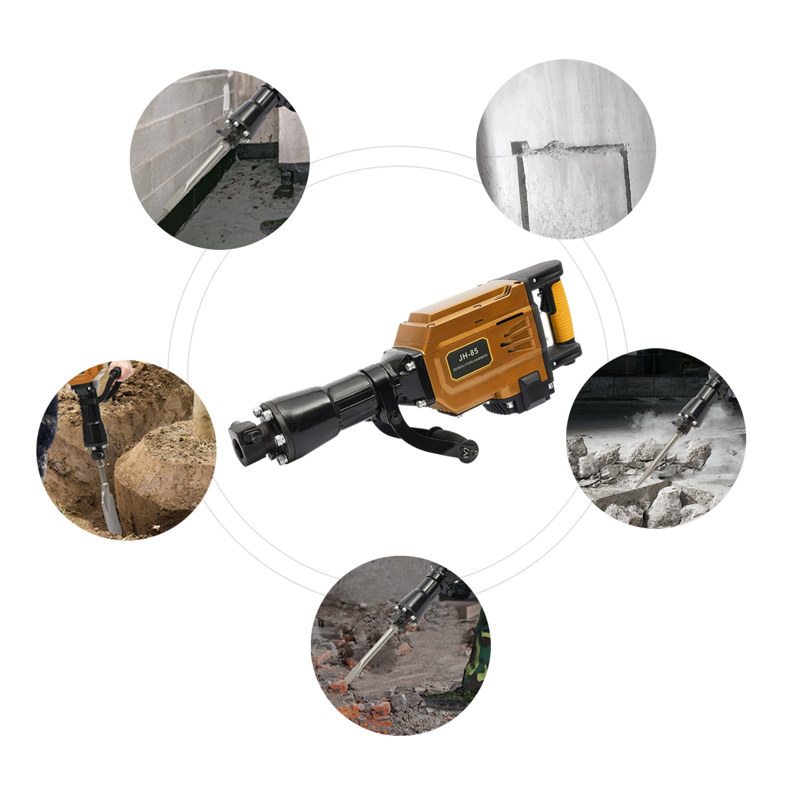 Post Hole Digger with 1700W Pure Copper Motor, 360° Rotatable Handle ...