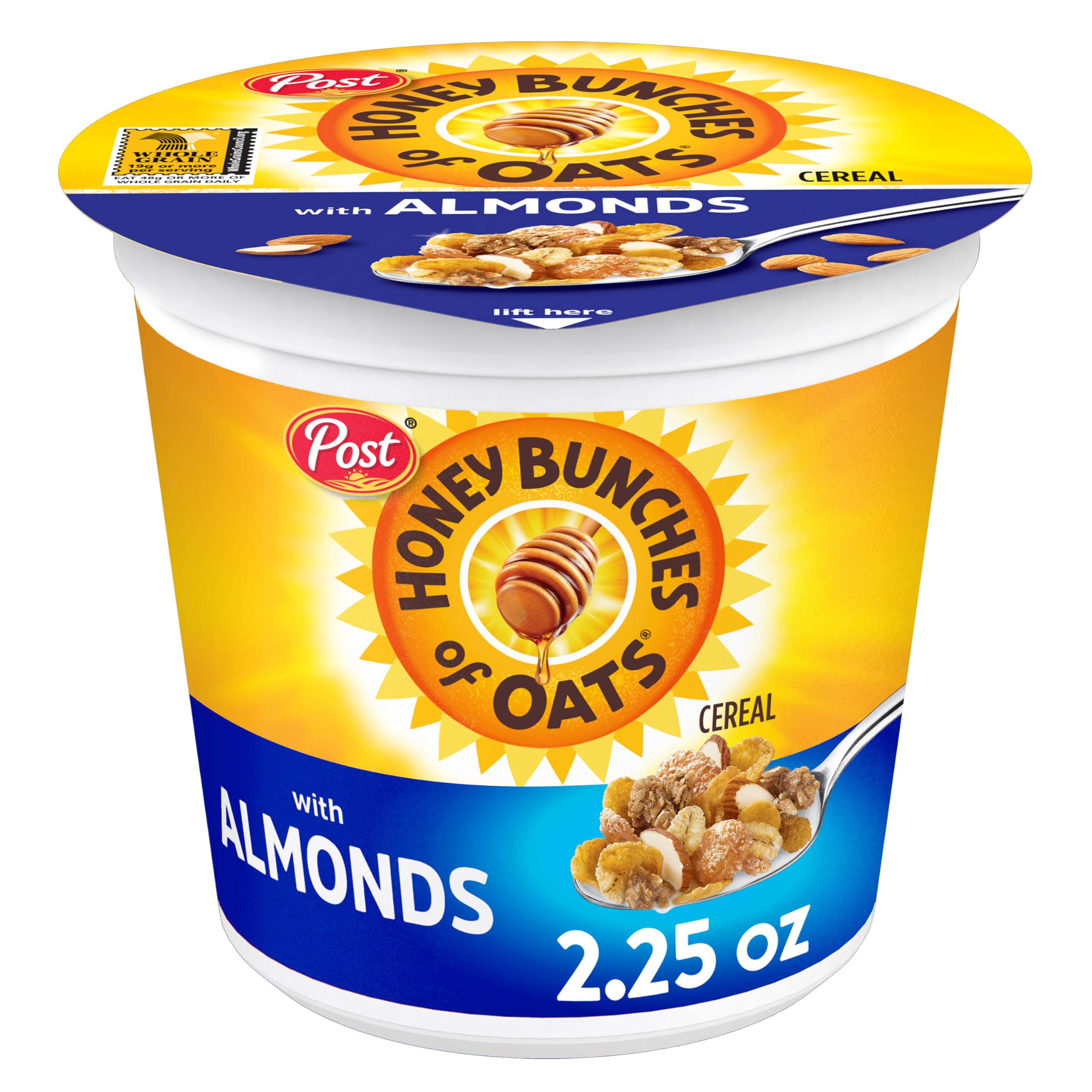 Post Honey Bunches of KEF16 Oats with Almonds Breakfast Cereal, Honey ...