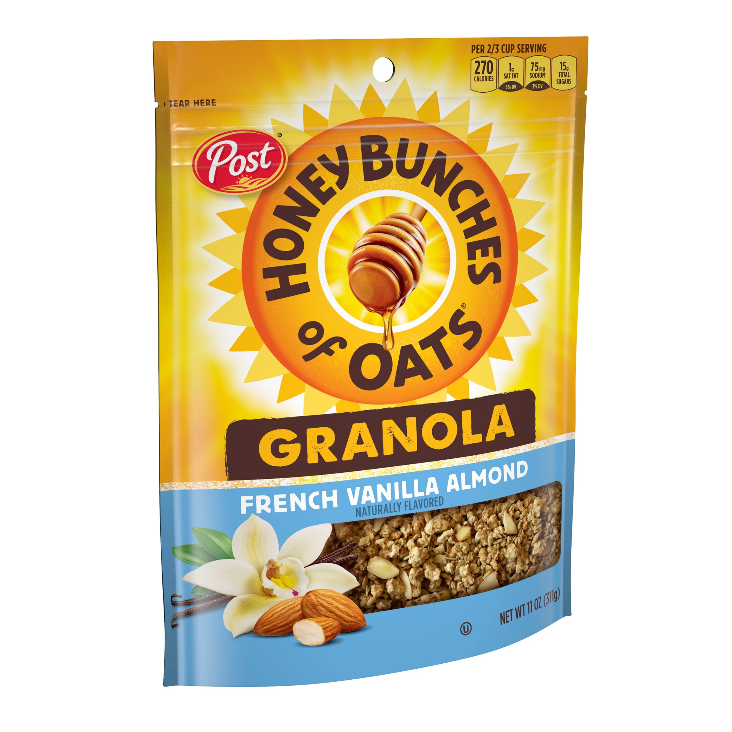 Post Honey Bunches of Oats French BSL1 Vanilla Almond Granola Cereal ...