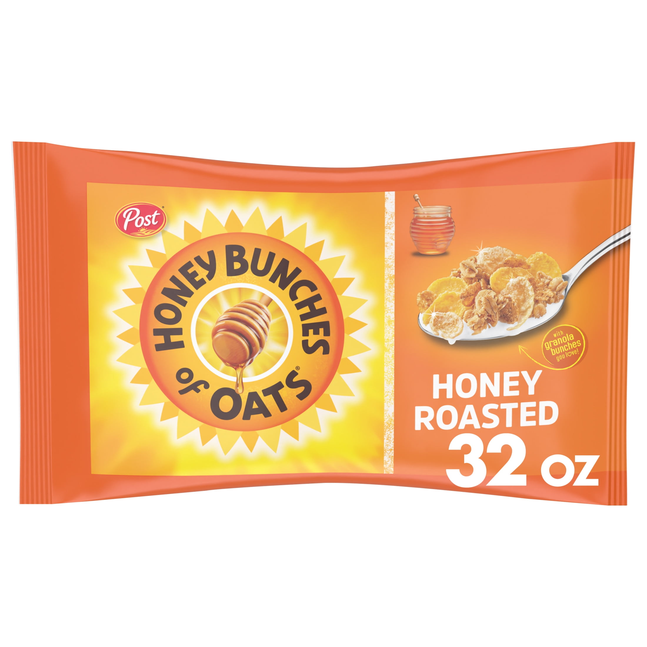 Post Honey Bunches of Oats Honey Roasted Breakfast Cereal, Crunchy ...
